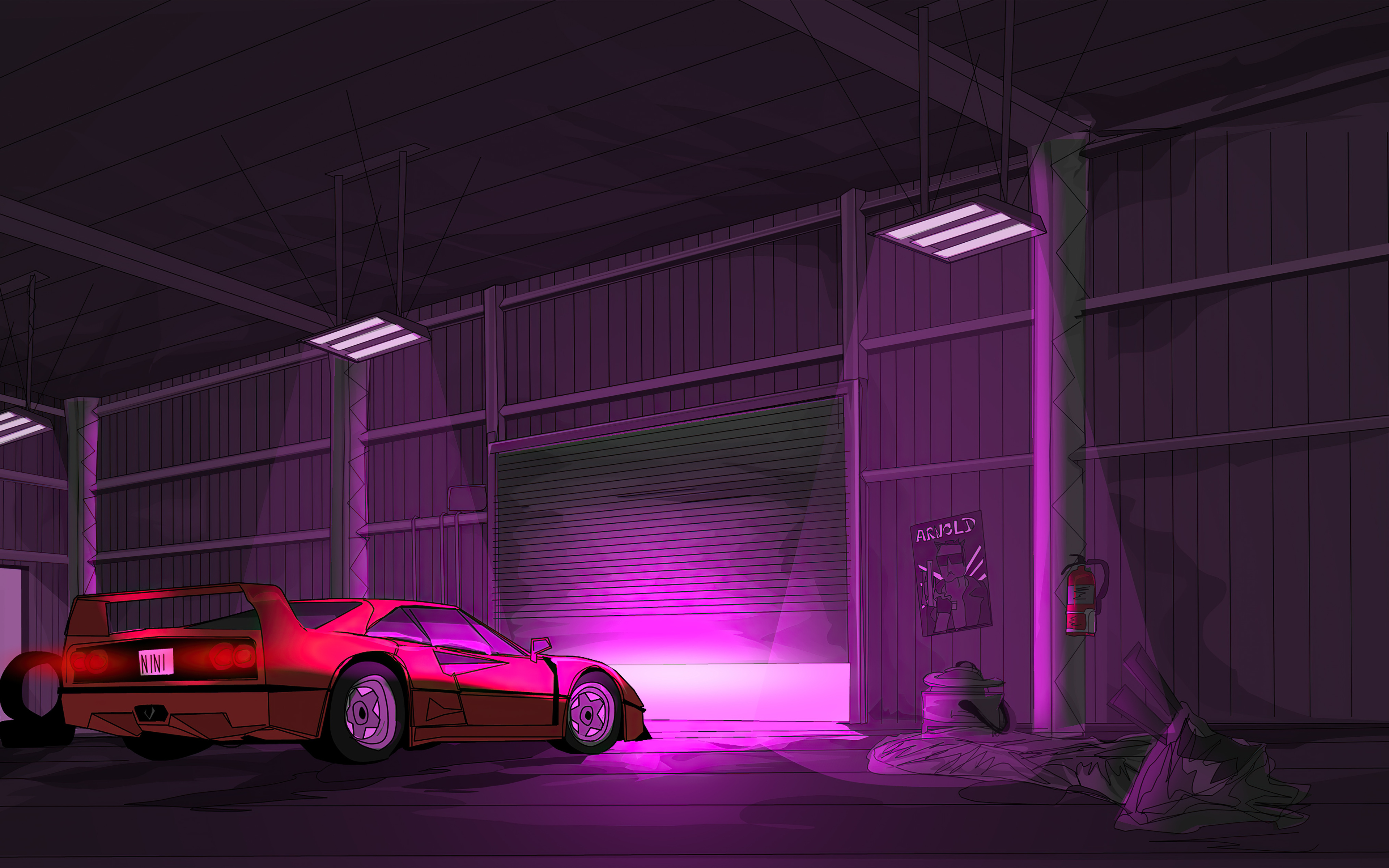 3840x2400 My Retro Garage 4K ,HD 4k Wallpapers,Images,Backgrounds ...