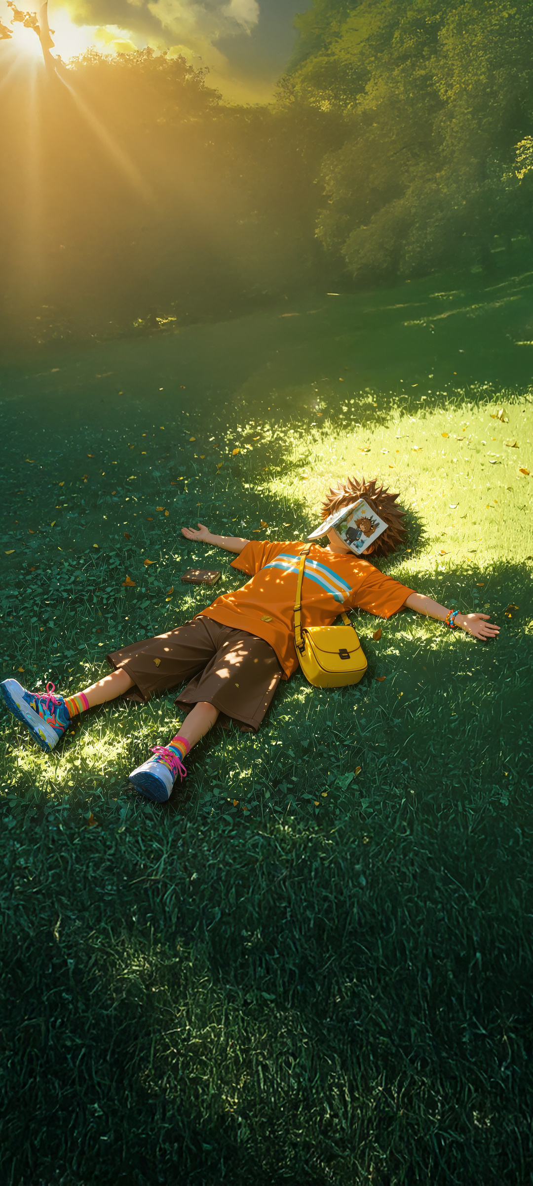 1080x2400 Nature Nap Relaxing Anime Boy Google Pixel 7 ,HD 4k ...