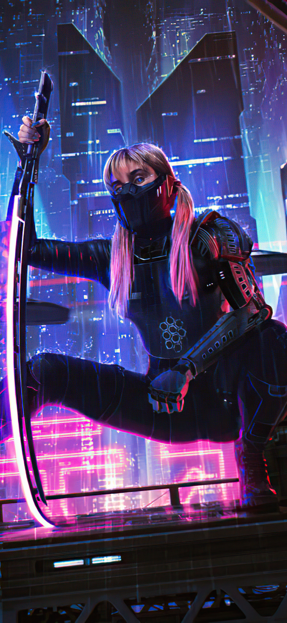 1125x2436 Neon Assassin Iphone XS,Iphone 10,Iphone X ,HD 4k Wallpapers ...