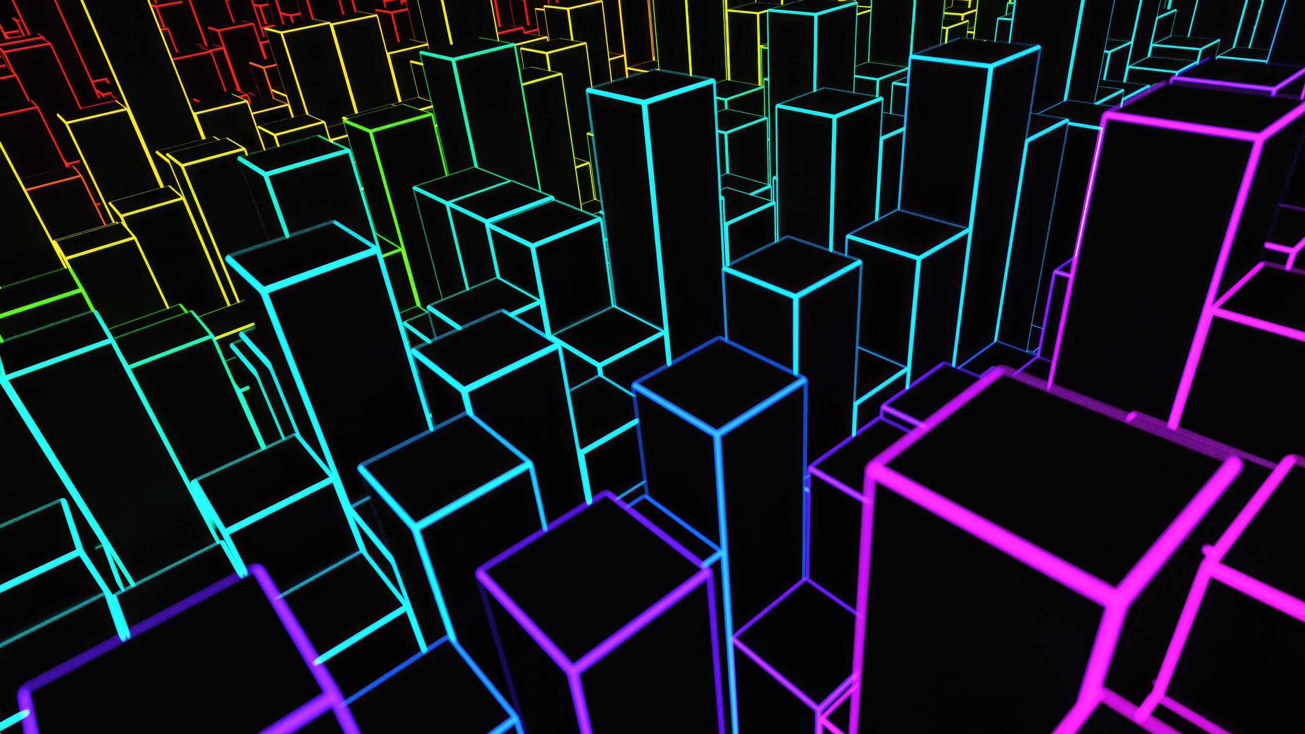 2560x1440 Neon Buildings 1440P Resolution ,HD 4k Wallpapers,Images ...