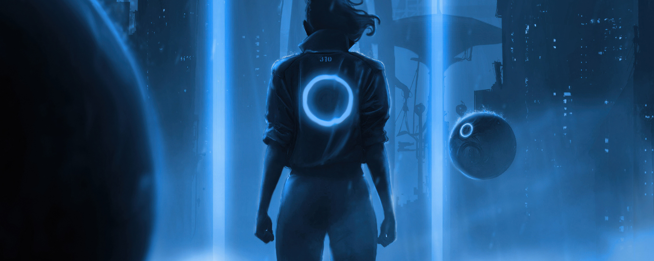 2560x1024 Neon Guardian Keeper Of The Future Wallpaper,2560x1024 ...