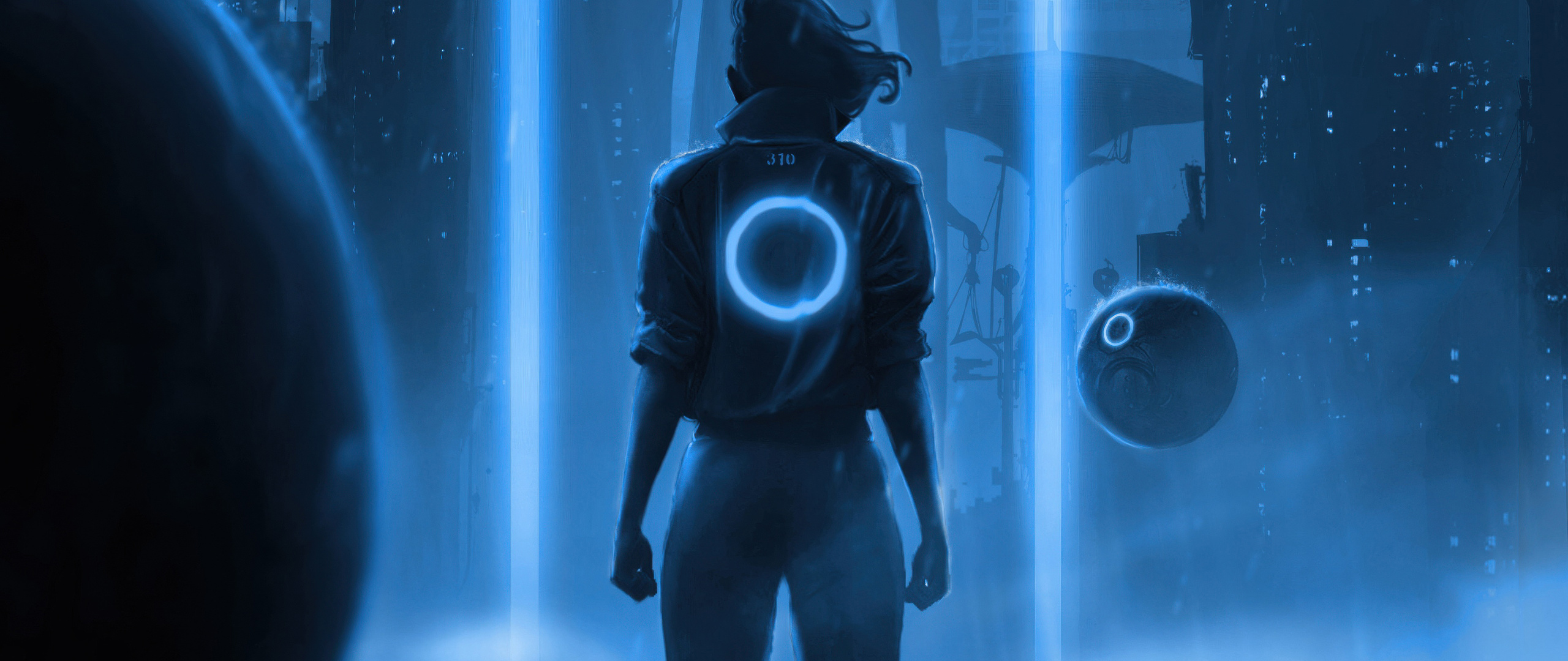 2560x1080 Neon Guardian Keeper Of The Future Wallpaper,2560x1080 ...