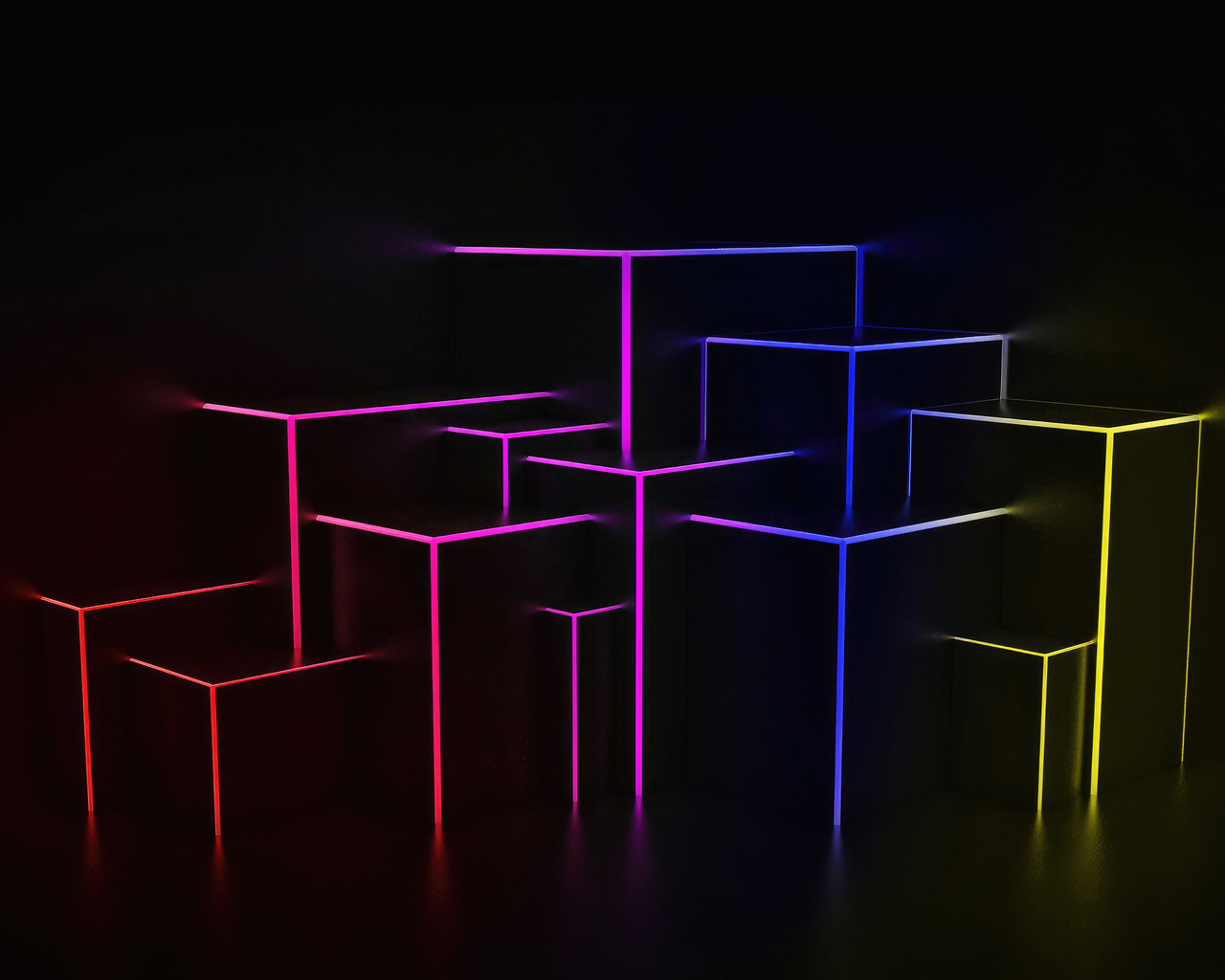 1280x1024 Neon Light Cubes 4k Wallpaper,1280x1024 Resolution HD 4k ...