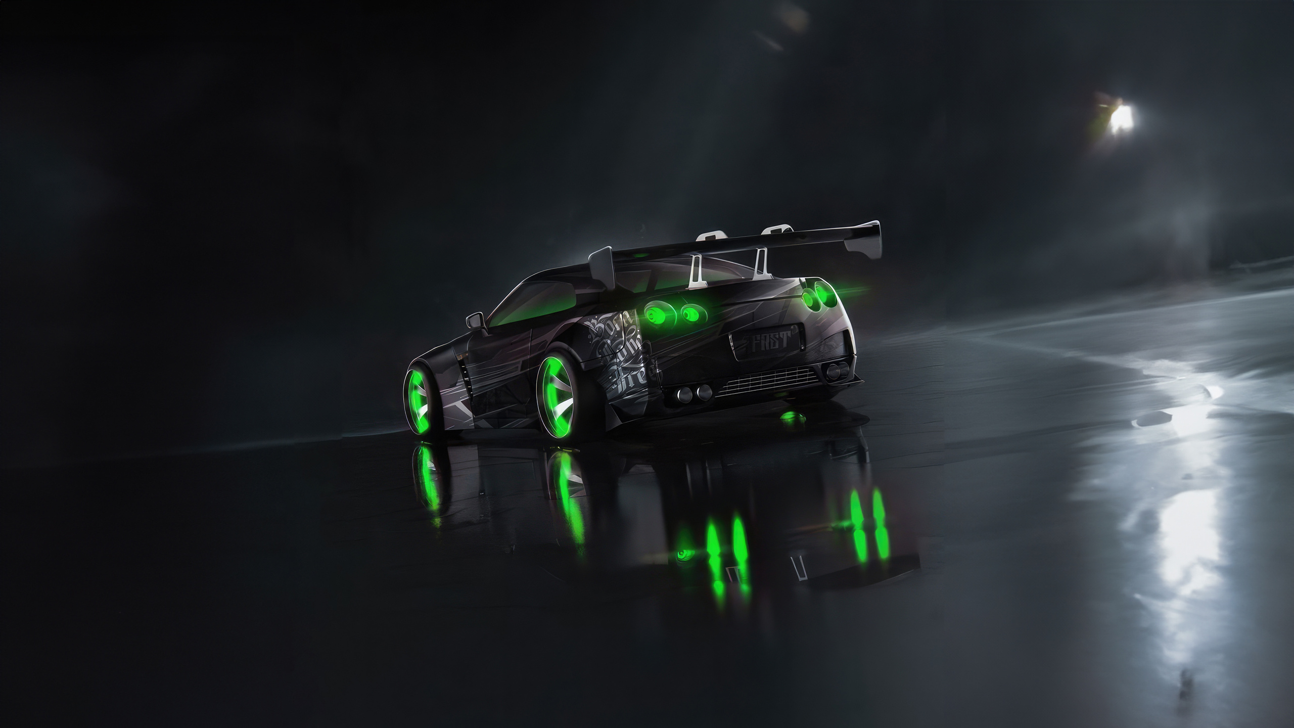 2560x1440 Neon Nissan Gtr In Electrifying Detail 1440P Resolution ,HD ...