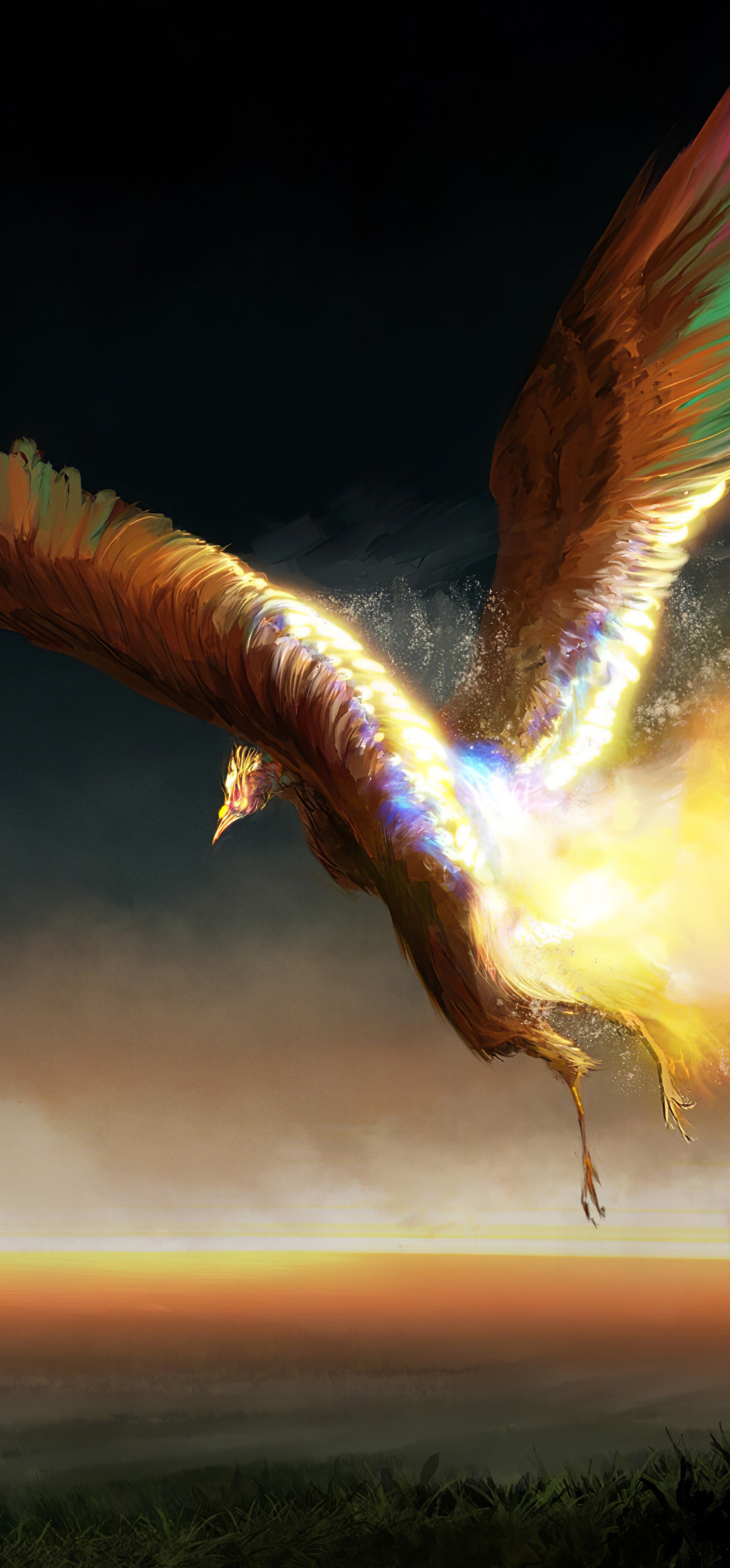 1242x2668 Neon Phoenix 4k Iphone XS MAX ,HD 4k Wallpapers,Images ...