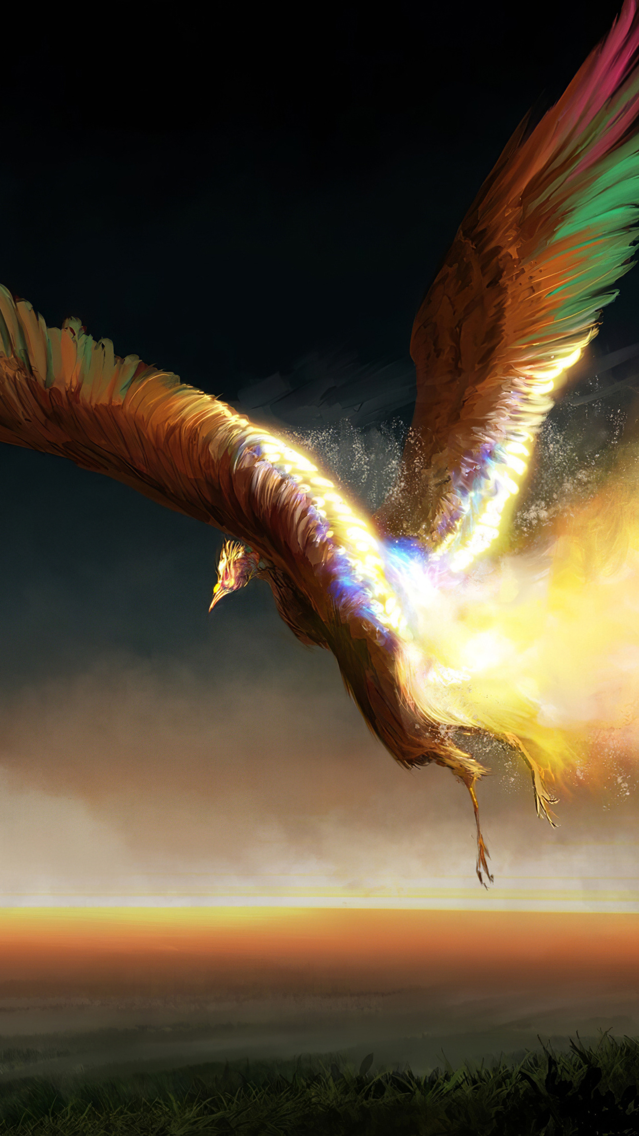 2160x3840 Neon Phoenix 4k Sony Xperia X,XZ,Z5 Premium HD 4k Wallpapers ...