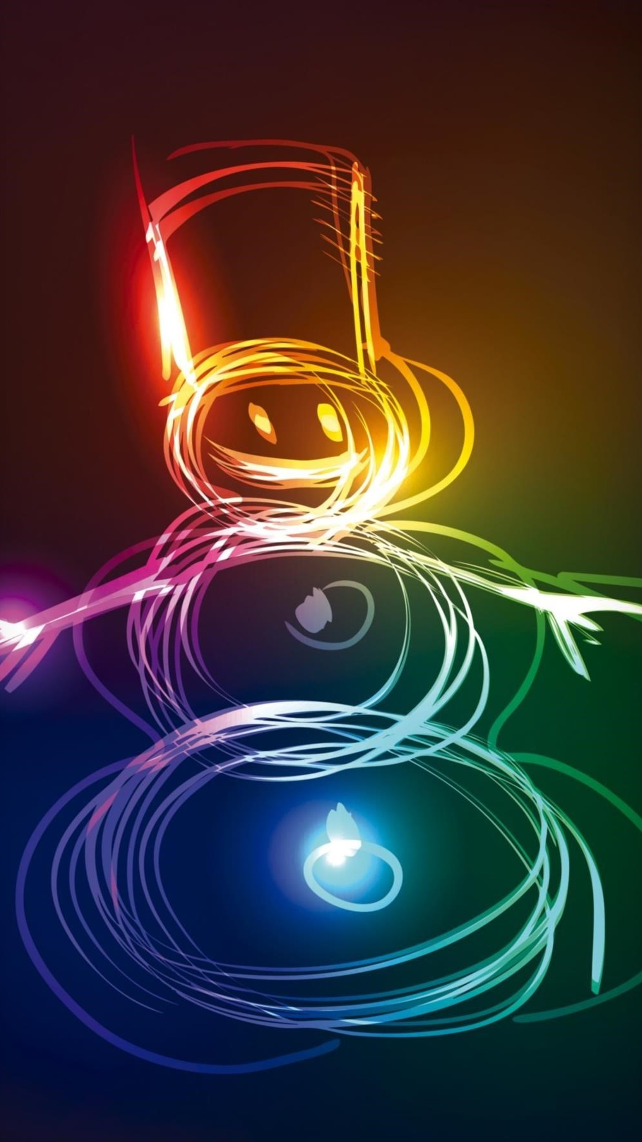 2160x3840 Neon Snowman Creative Sony Xperia X,XZ,Z5 Premium ,HD 4k ...