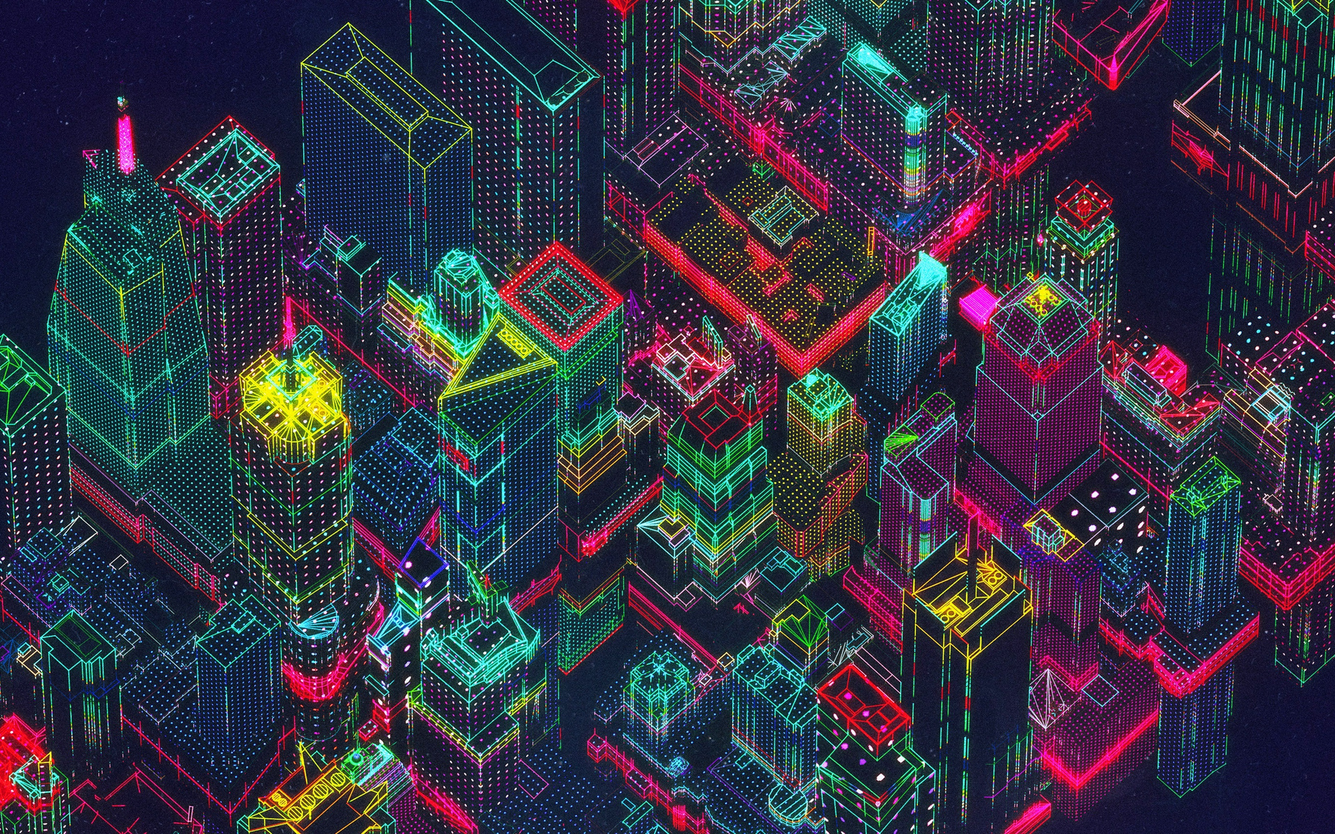 1920x1200 Neon Synthwave Buildings 1080P Resolution ,HD 4k Wallpapers ...