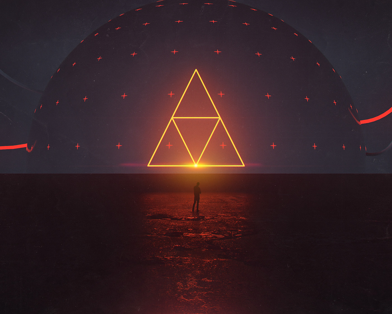 1280x1024 Neon Triangle Digital Art Wallpaper,1280x1024 Resolution HD ...