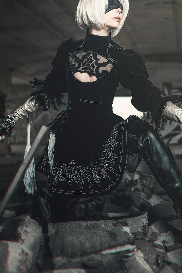640x960 Nier Automata Cosplay Artwork iPhone 4, iPhone 4S ,HD 4k ...