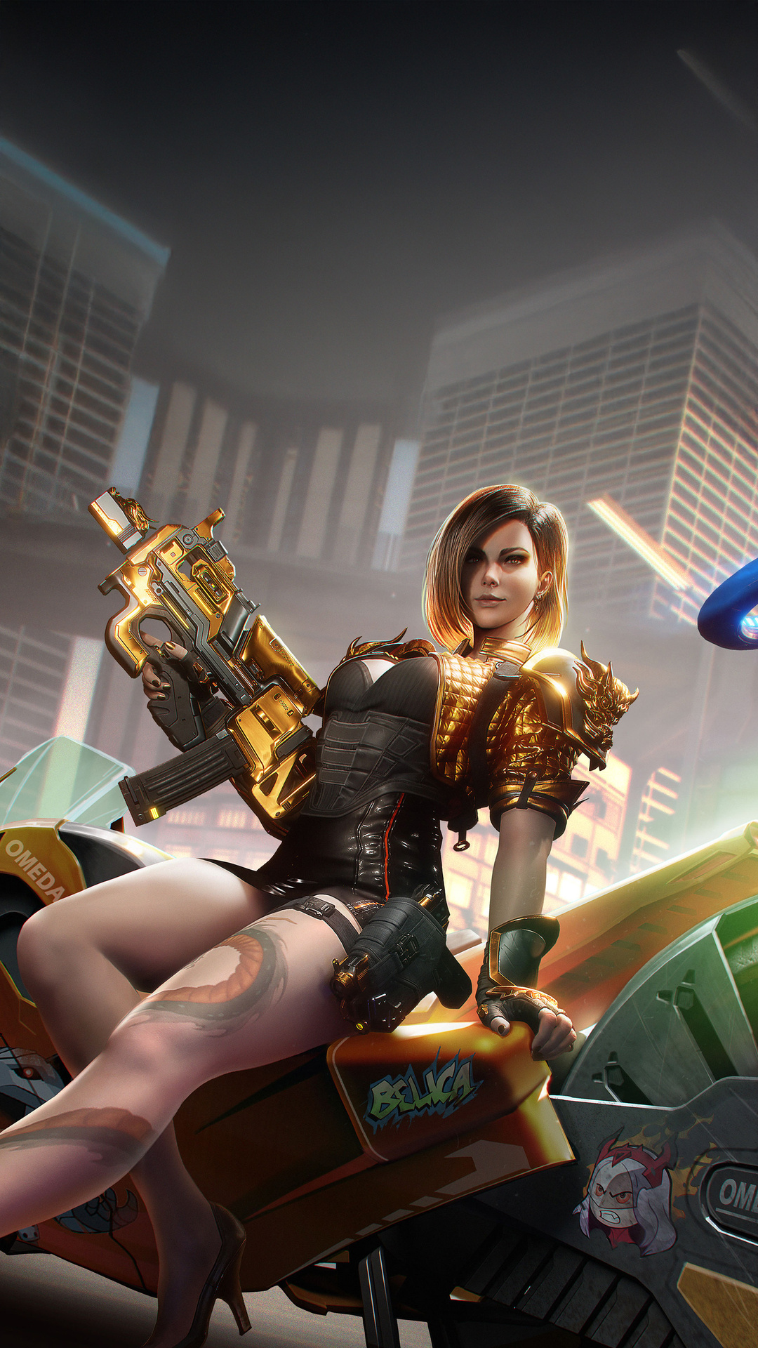 1080x1920 Nightblade Valkyrie Cyber Huntress Iphone 7,6s,6 Plus, Pixel ...