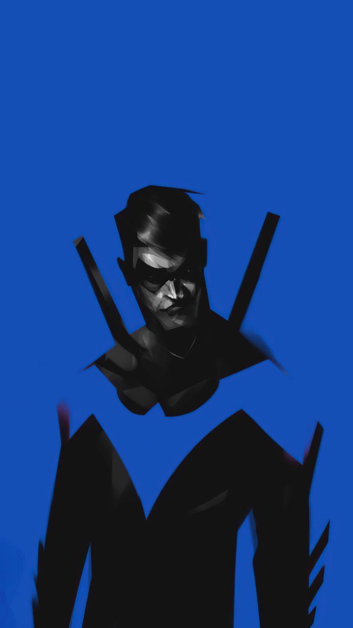 720x1280 Nightwing Minimal Blue 4k Moto G,X Xperia Z1,Z3 Compact,Galaxy ...