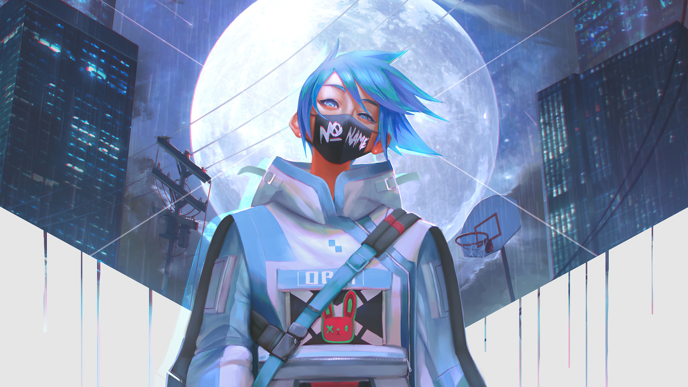 1366x768 Ninja Boy With Sword Moon 4k Laptop HD ,HD 4k Wallpapers ...