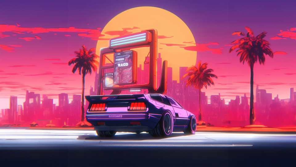 960x540 Nostalgic Synthwave 5k 960x540 Resolution HD 4k Wallpapers ...