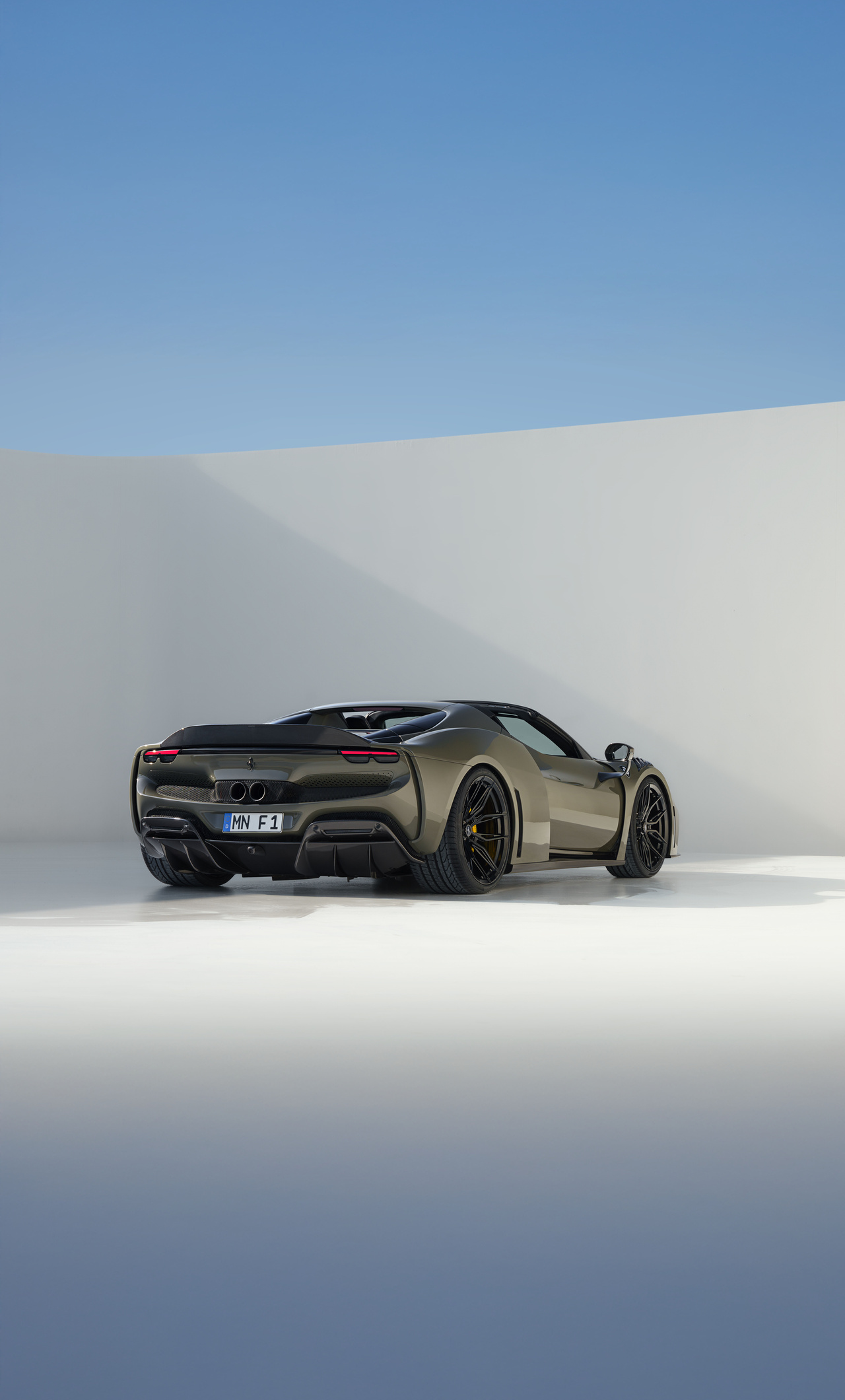 1280x2120 Novitec Ferrari 296 Gts N Largo Rear View iPhone 6+ ,HD 4k ...