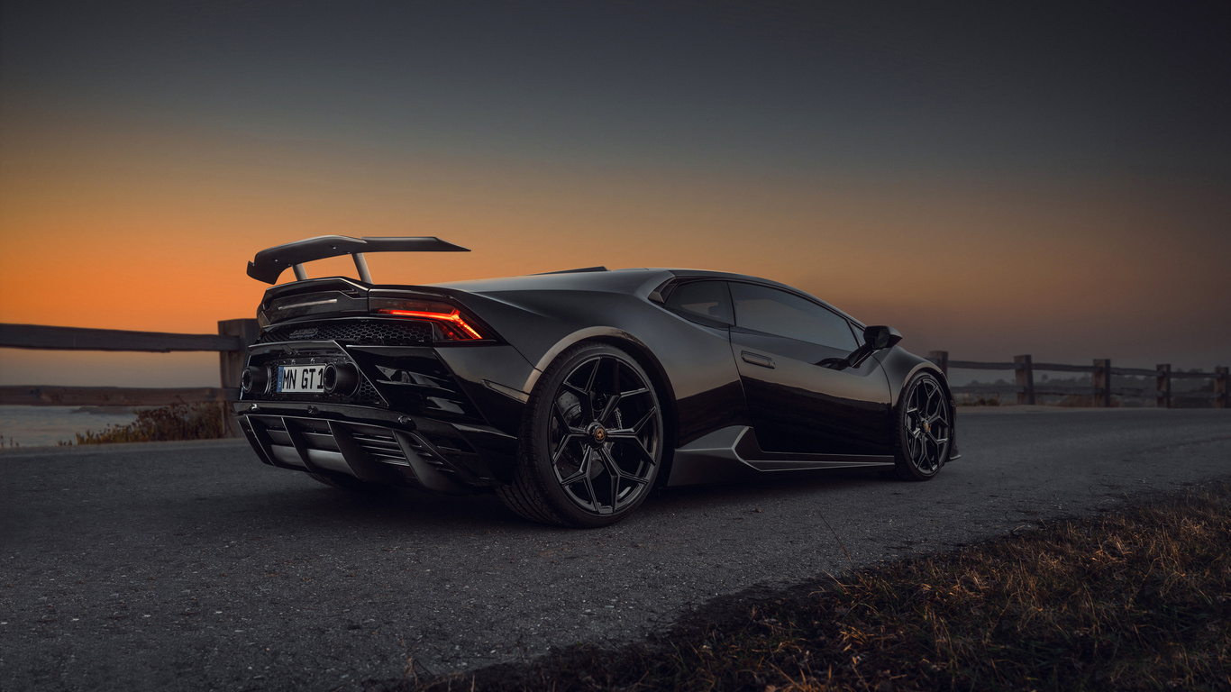1366x768 Novitec Lamborghini Huracan Evo Headlights Rear Look 10k