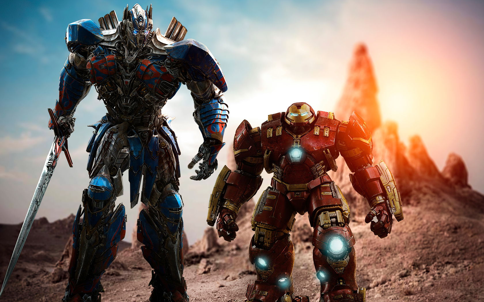 1680x1050 Optimus Prime And Hulk Buster 4k Wallpaper,1680x1050 ...