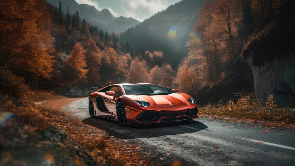 960x540 Orange Lamborghini Aventador Car 4k 960x540 Resolution HD 4k ...