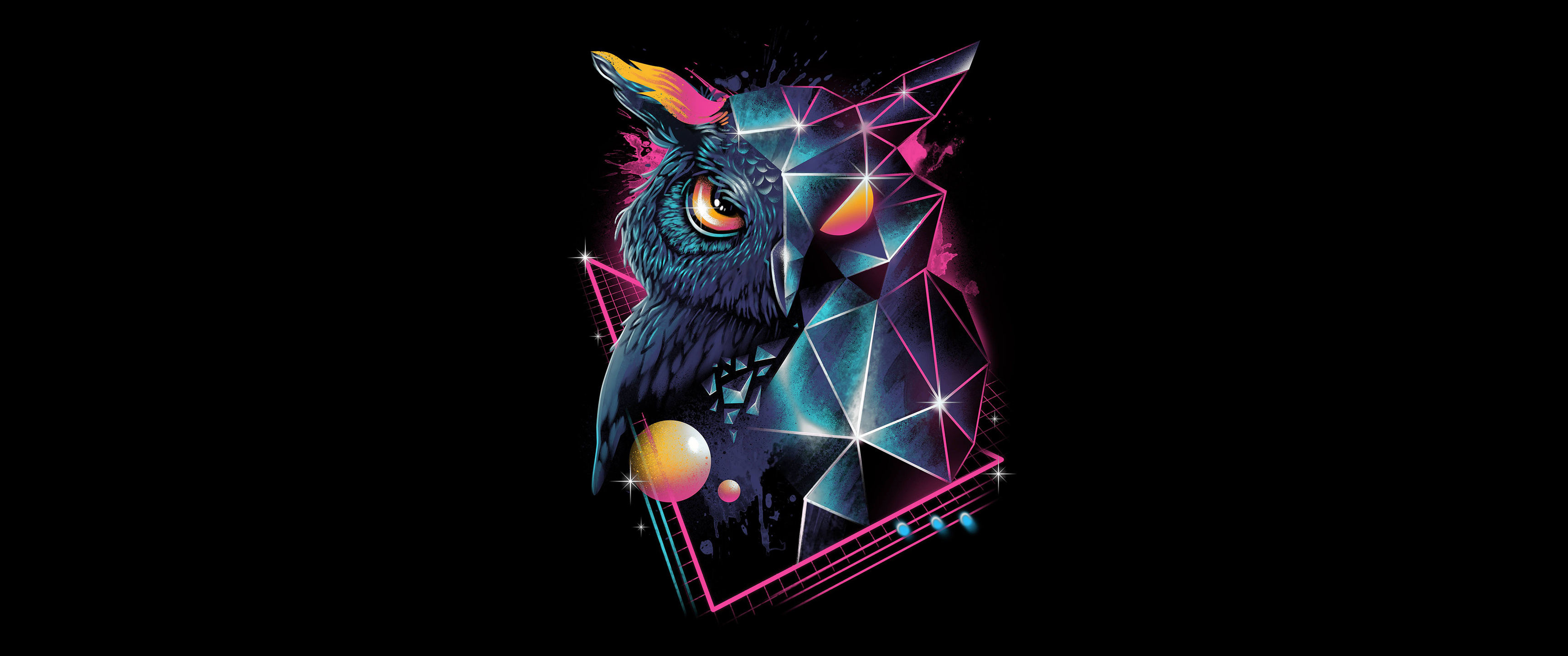 3440x1440 Owl 80s Design 4k UltraWide Quad HD 1440P ,HD 4k Wallpapers ...