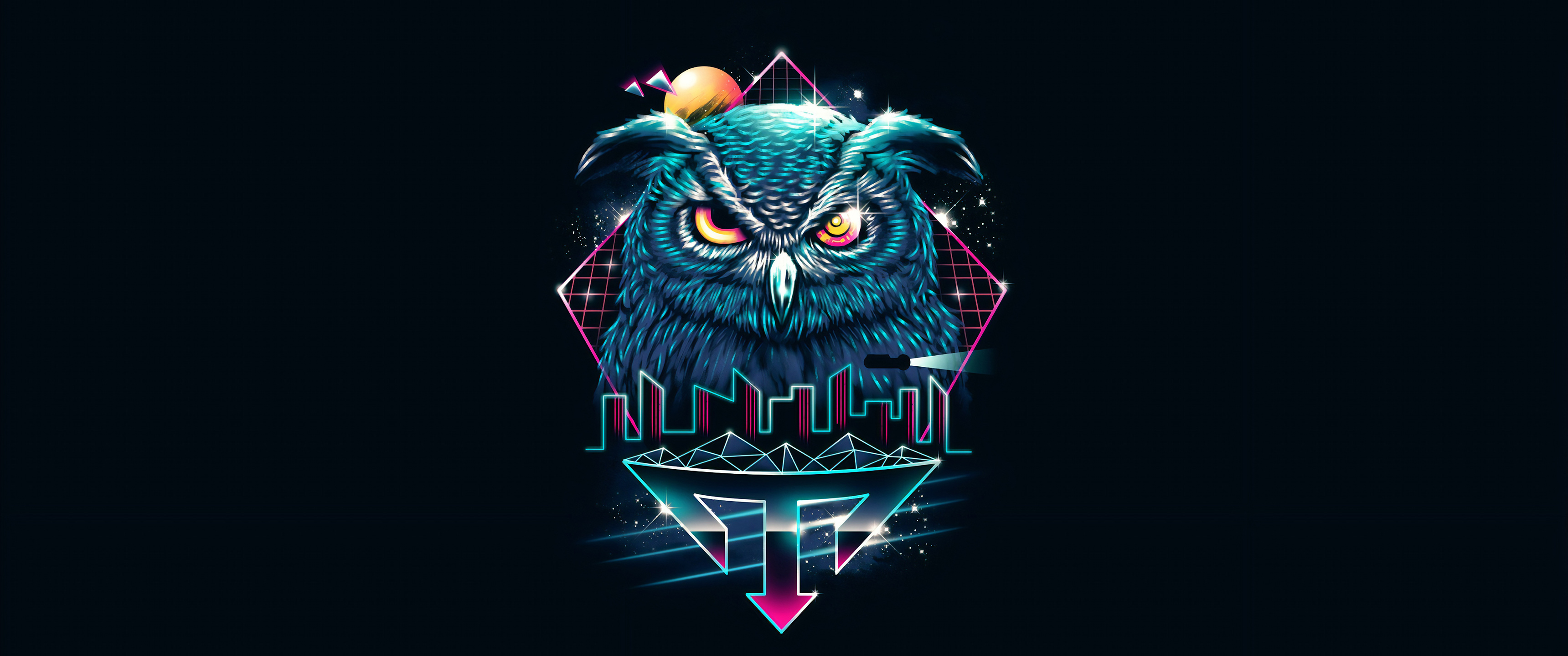 3440x1440 Owl Abstract Art 4k UltraWide Quad HD 1440P ,HD 4k Wallpapers ...