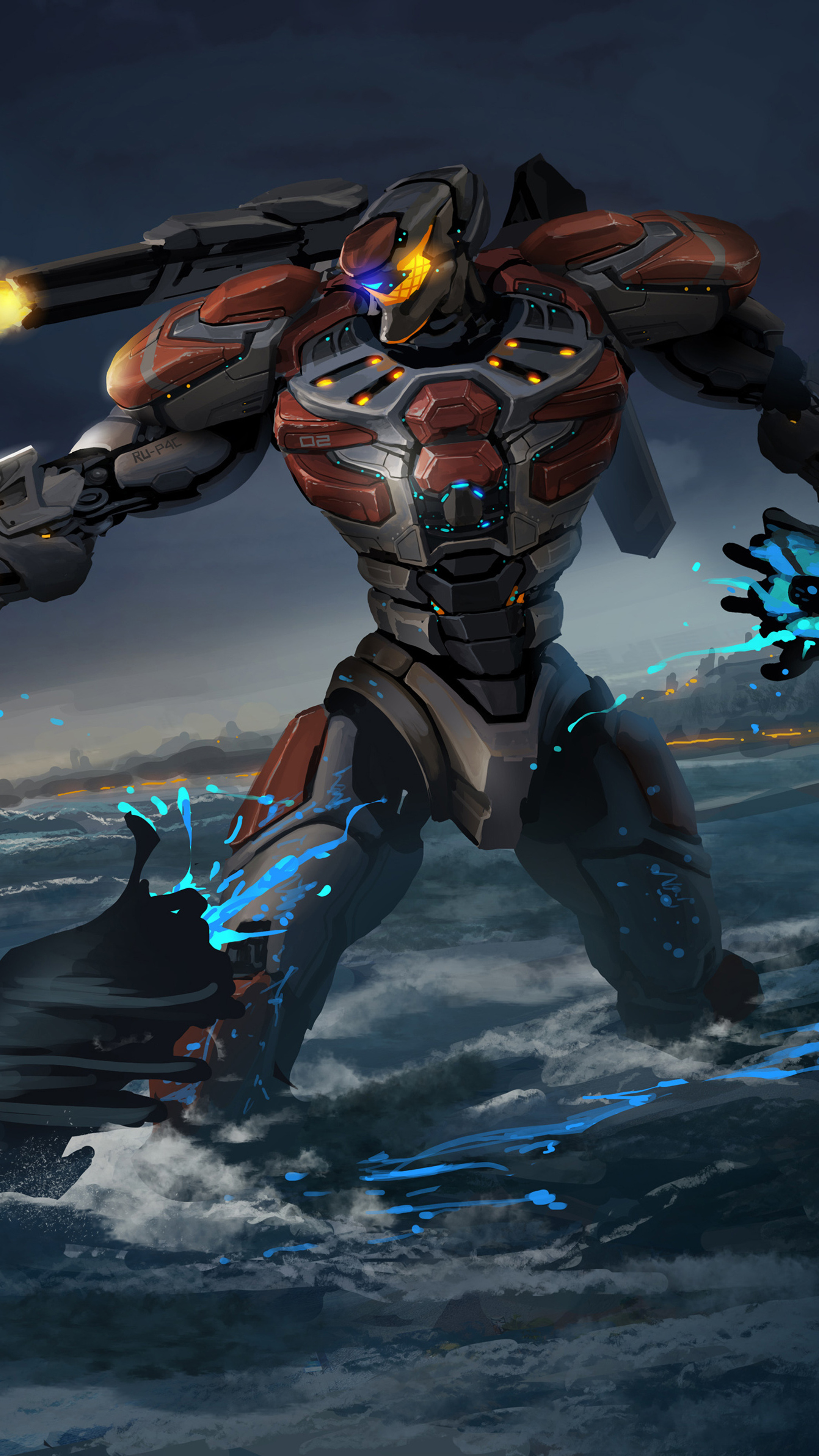 2160x3840 Pacific Rim Robot Firing Gun Sony Xperia X,XZ,Z5 Premium ,HD ...