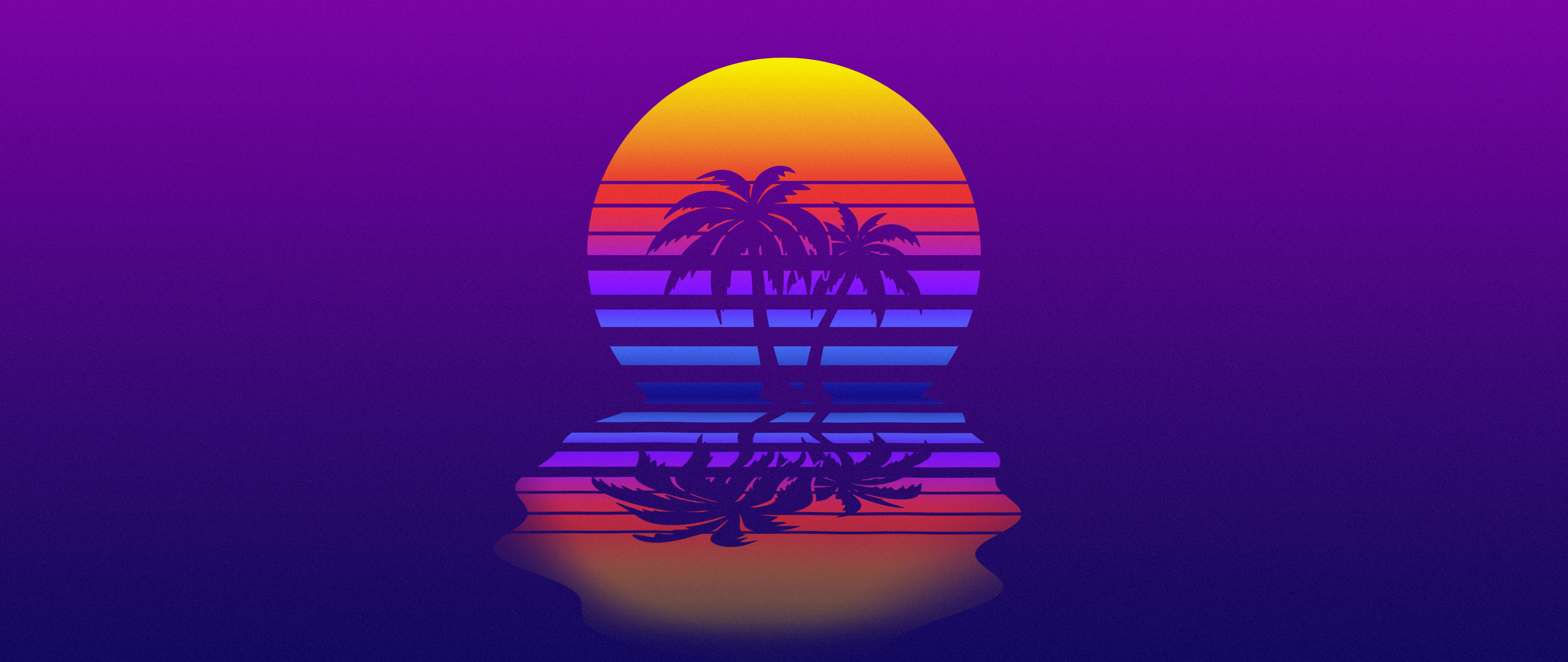 2560x1080 Palm Tree Synthwave Wallpaper,2560x1080 Resolution HD 4k ...