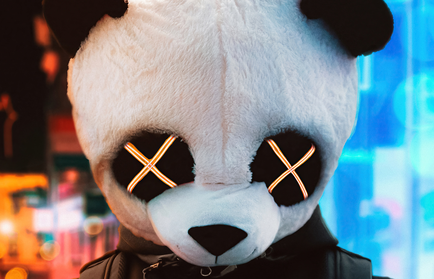 1400x900 Panda Glowing Eyes City 5k Wallpaper,1400x900 Resolution HD 4k ...