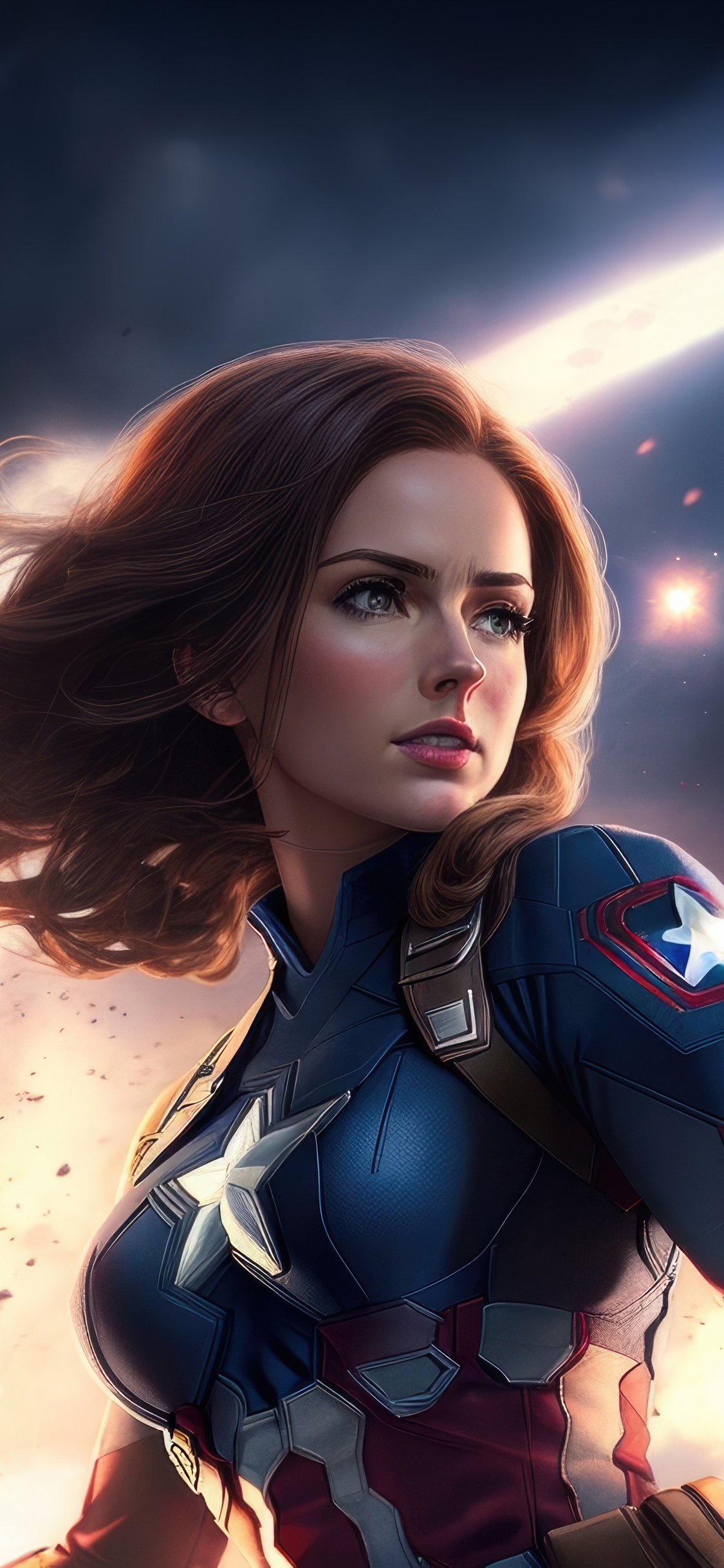 1125x2436 Peggy Carter As Captain America Unleashed Iphone XS,Iphone 10 ...