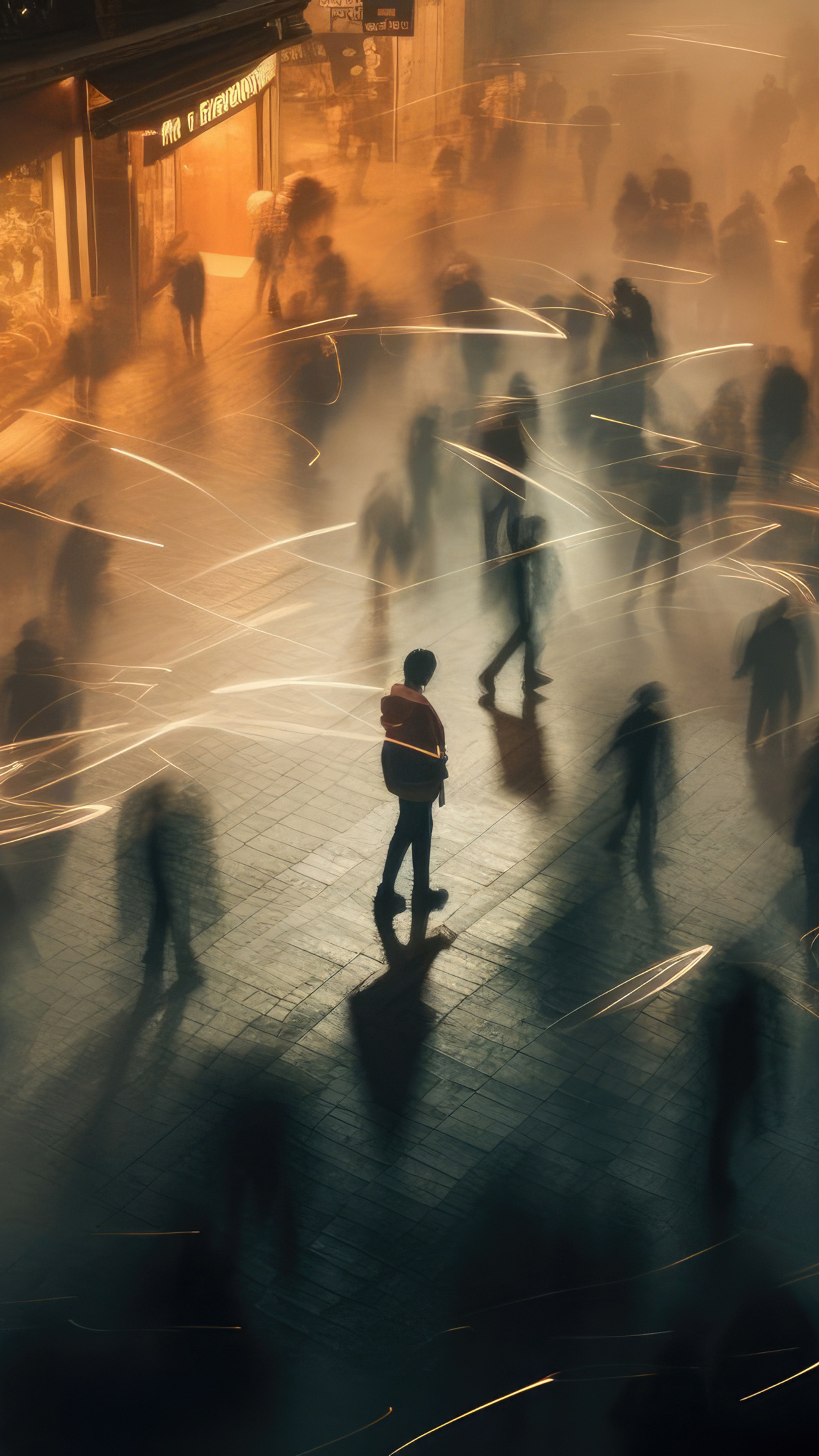 2160x3840 Person Standing Still In A Fast Moving Crowd Sony Xperia X,XZ ...