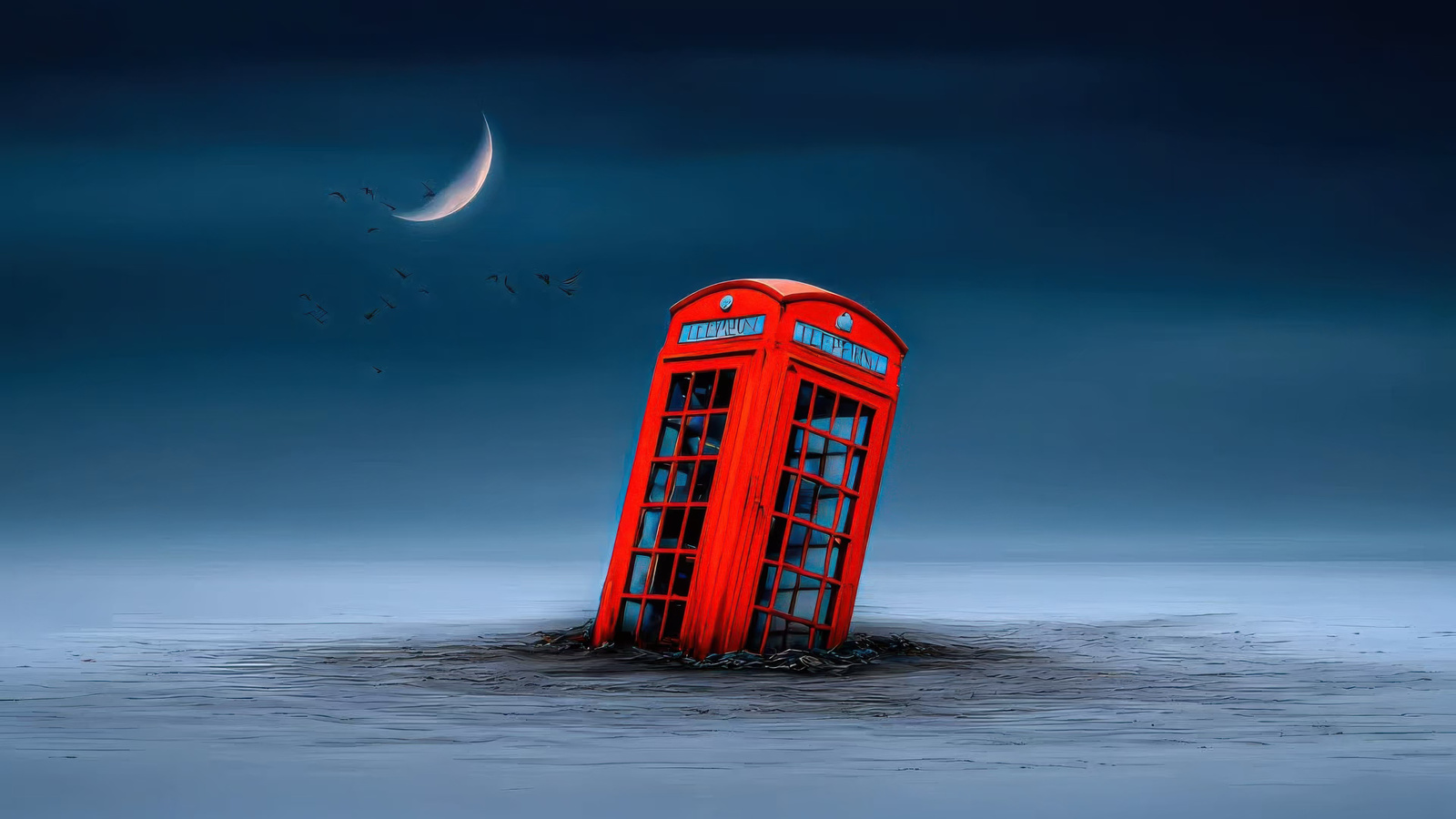 1600x900 Phone Booth Ocean Last Call Wallpaper,1600x900 Resolution HD ...