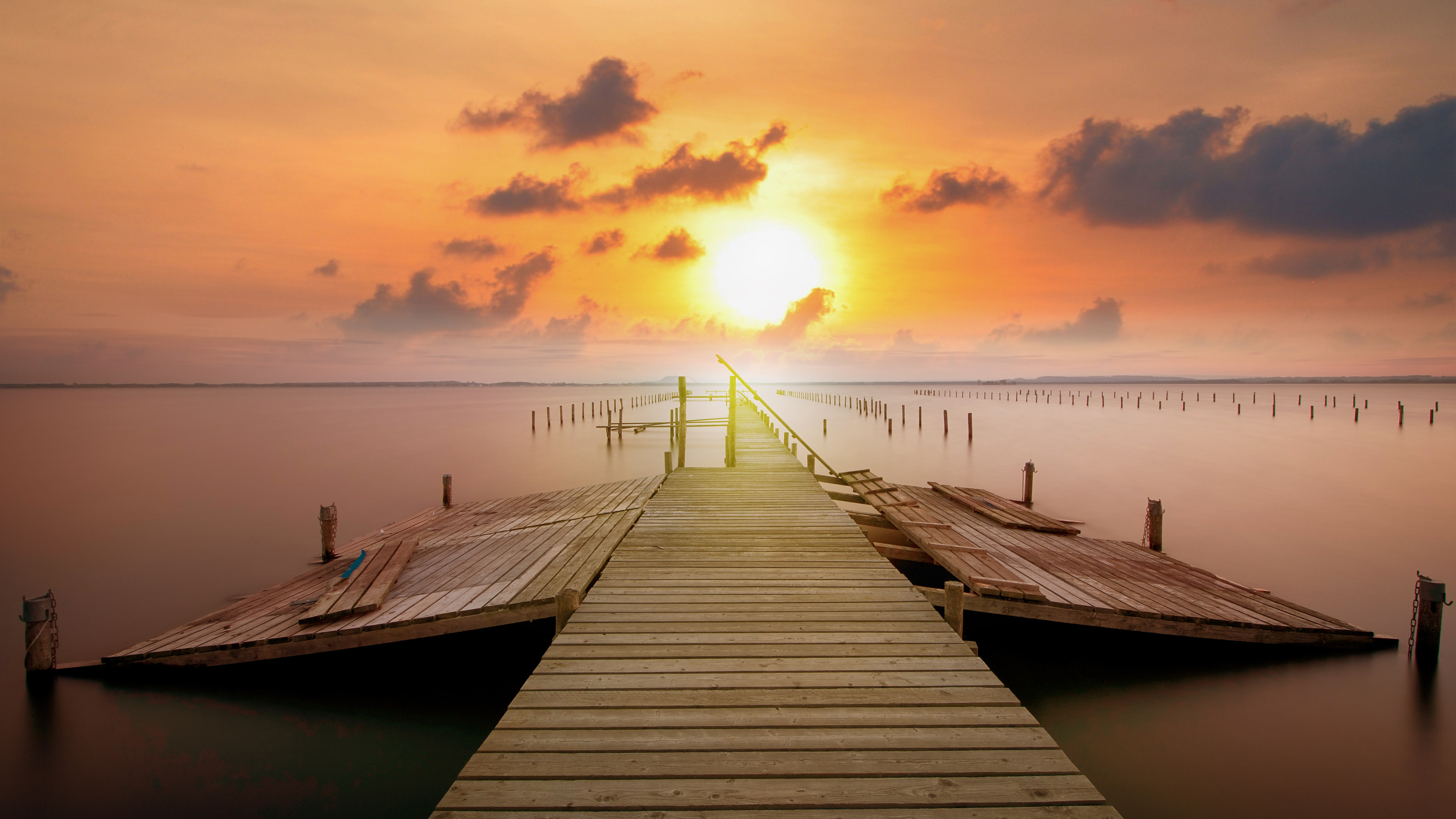 3840x2160 Pier Beautiful Sunset 8k 4K ,HD 4k Wallpapers,Images ...