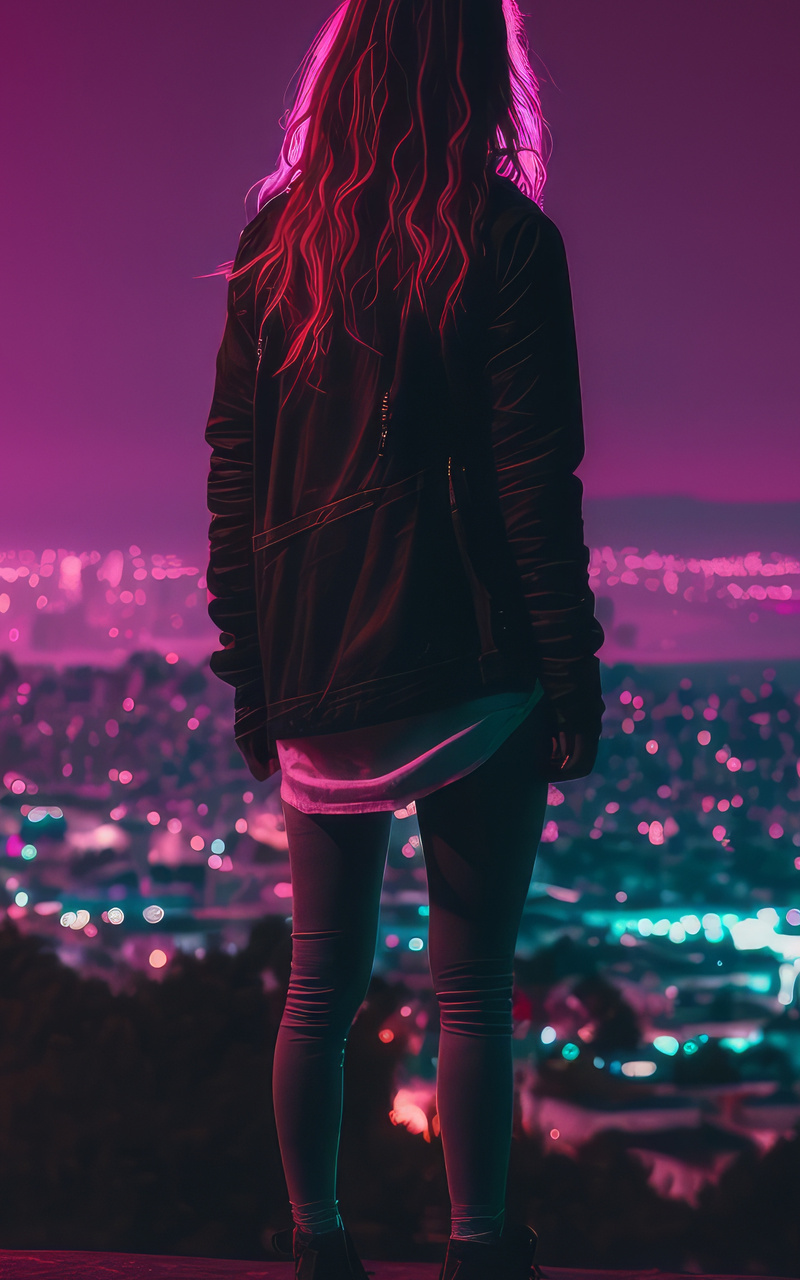 800x1280 Pink City Night Lights 4k Nexus 7,Samsung Galaxy Tab 10,Note ...