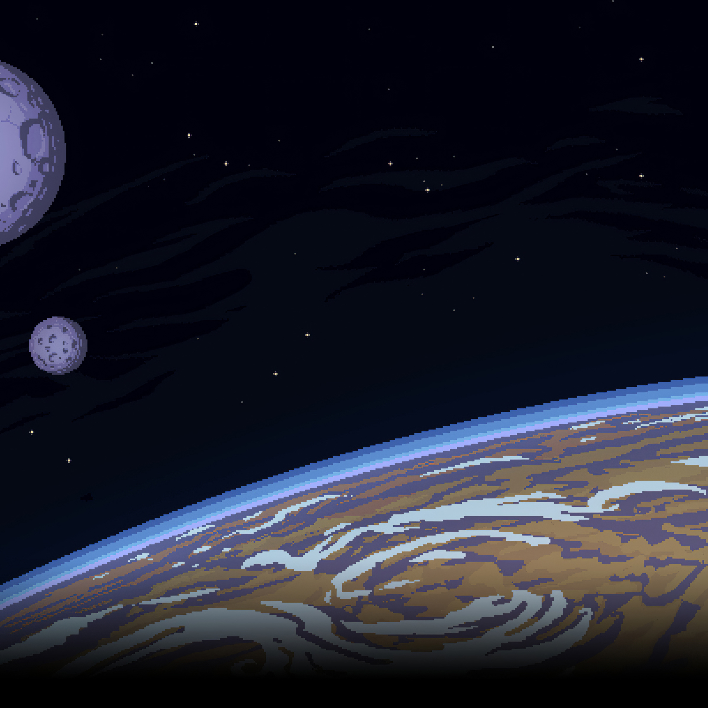 2932x2932 Planet Pixel Art 4k Ipad Pro Retina Display HD 4k Wallpapers ...