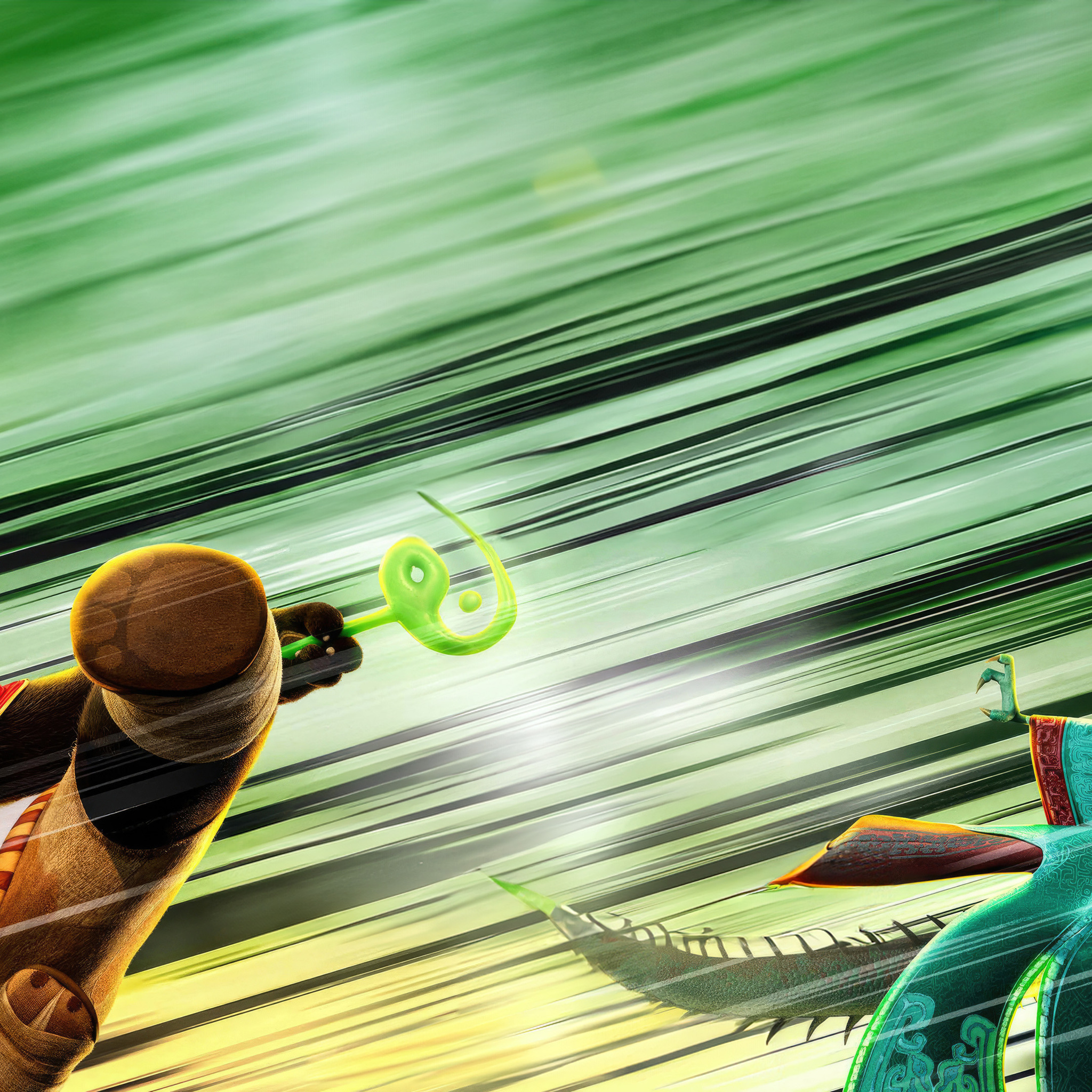 2048x2048 Po And Chameleon In Kung Fu Panda 4 Ipad Air ,HD 4k ...