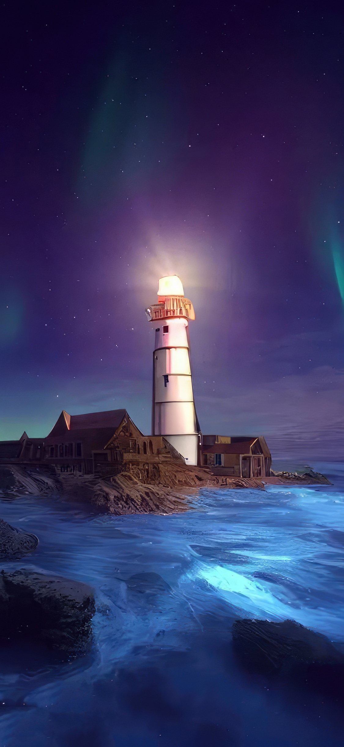1125x2436 Polar Lighthouse Aurora Iphone XS,Iphone 10,Iphone X ,HD 4k ...