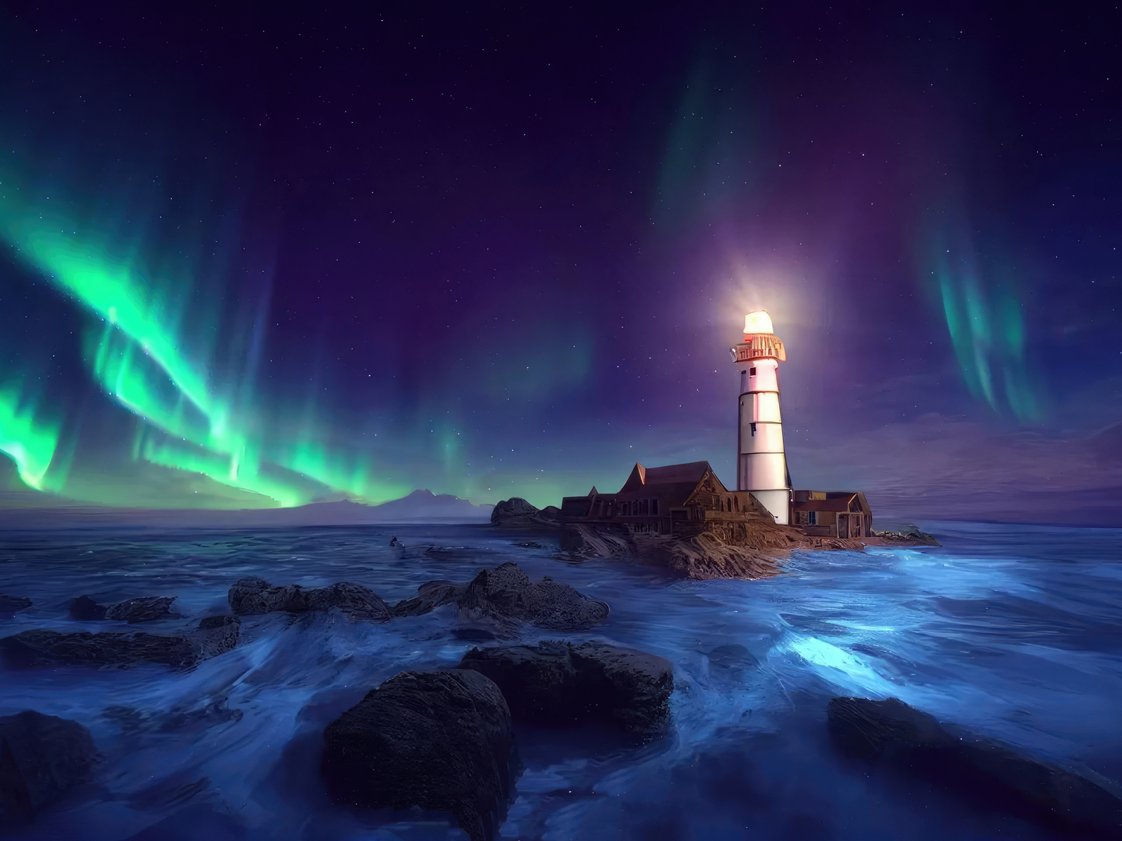 1600x1200 Polar Lighthouse Aurora Wallpaper,1600x1200 Resolution HD 4k ...