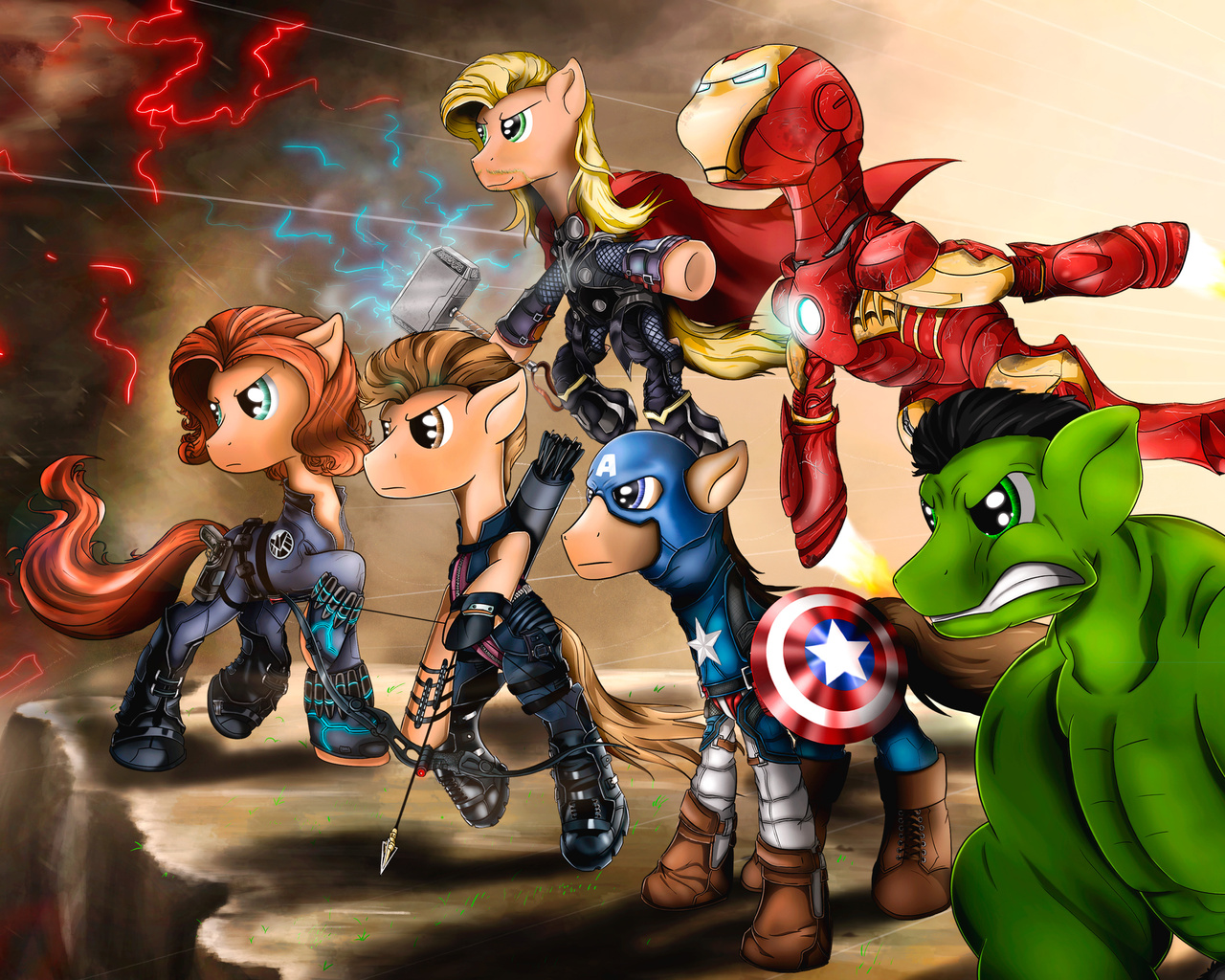 1280x1024 Pony Avengers Equestria Mightiest Heroes 5k Wallpaper ...