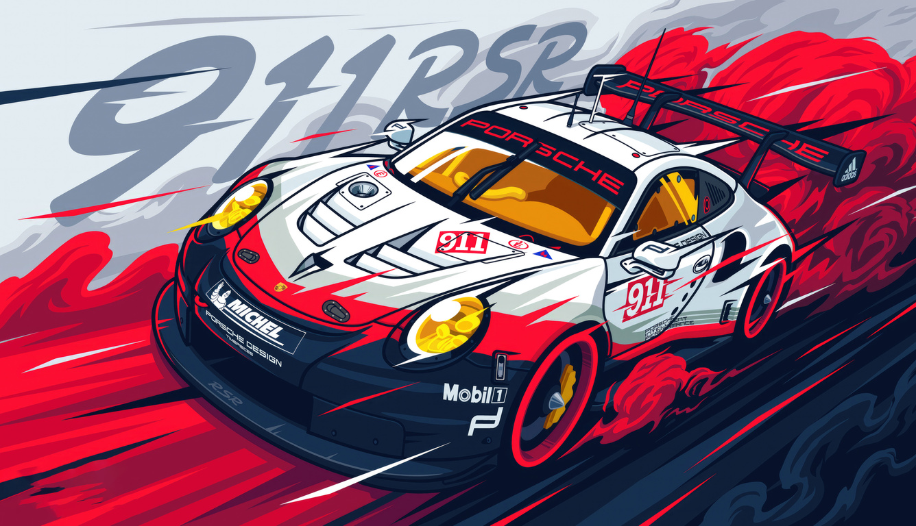 1336x768 Porsche 911 Rsr Artwork Laptop HD ,HD 4k Wallpapers,Images ...
