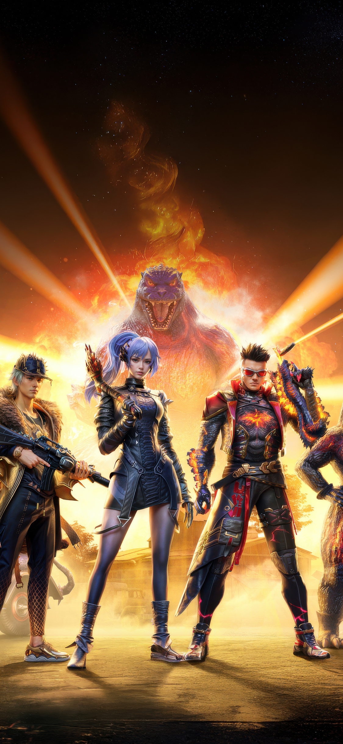 1125x2436 Pubg Mobile Godzilla Awaken The Mighty Iphone XS,Iphone 10 ...