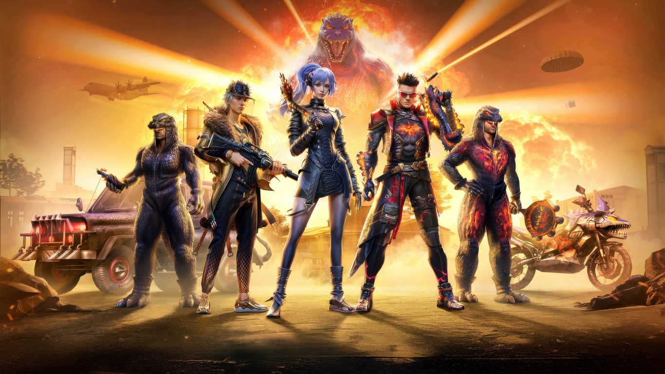 1366x768 Pubg Mobile Godzilla Awaken The Mighty Laptop HD ,HD 4k ...