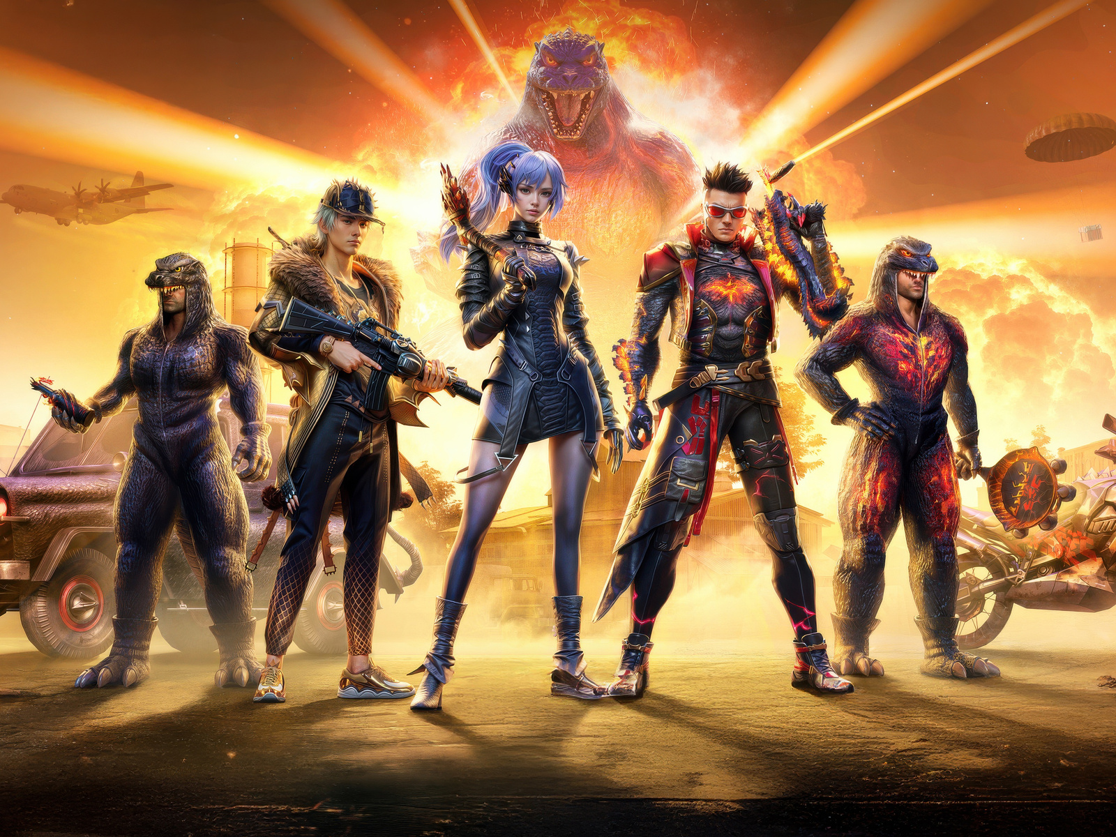 1600x1200 Pubg Mobile Godzilla Awaken The Mighty Wallpaper,1600x1200 ...