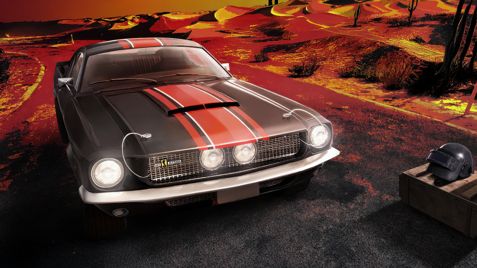 1600x900 Pubg Shelby Gt500 Black And Red Wallpaper,1600x900 Resolution ...