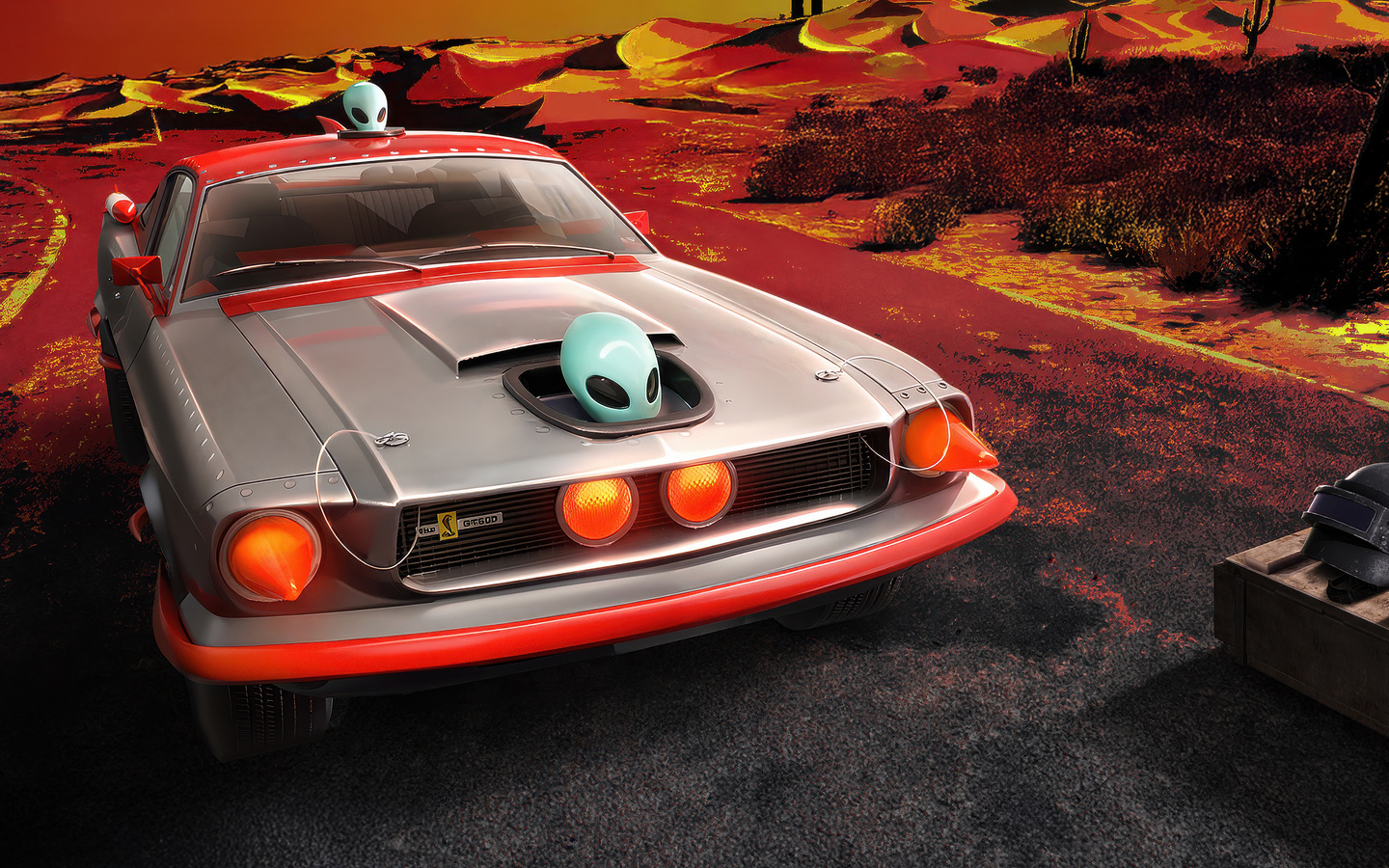 1440x900 Pubg Shelby Gt500 Retro Invader Wallpaper,1440x900 Resolution ...