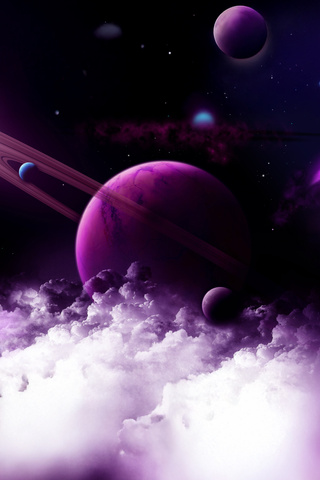 320x480 Purple Galaxy Digital Universe Apple Iphone,iPod Touch,Galaxy ...