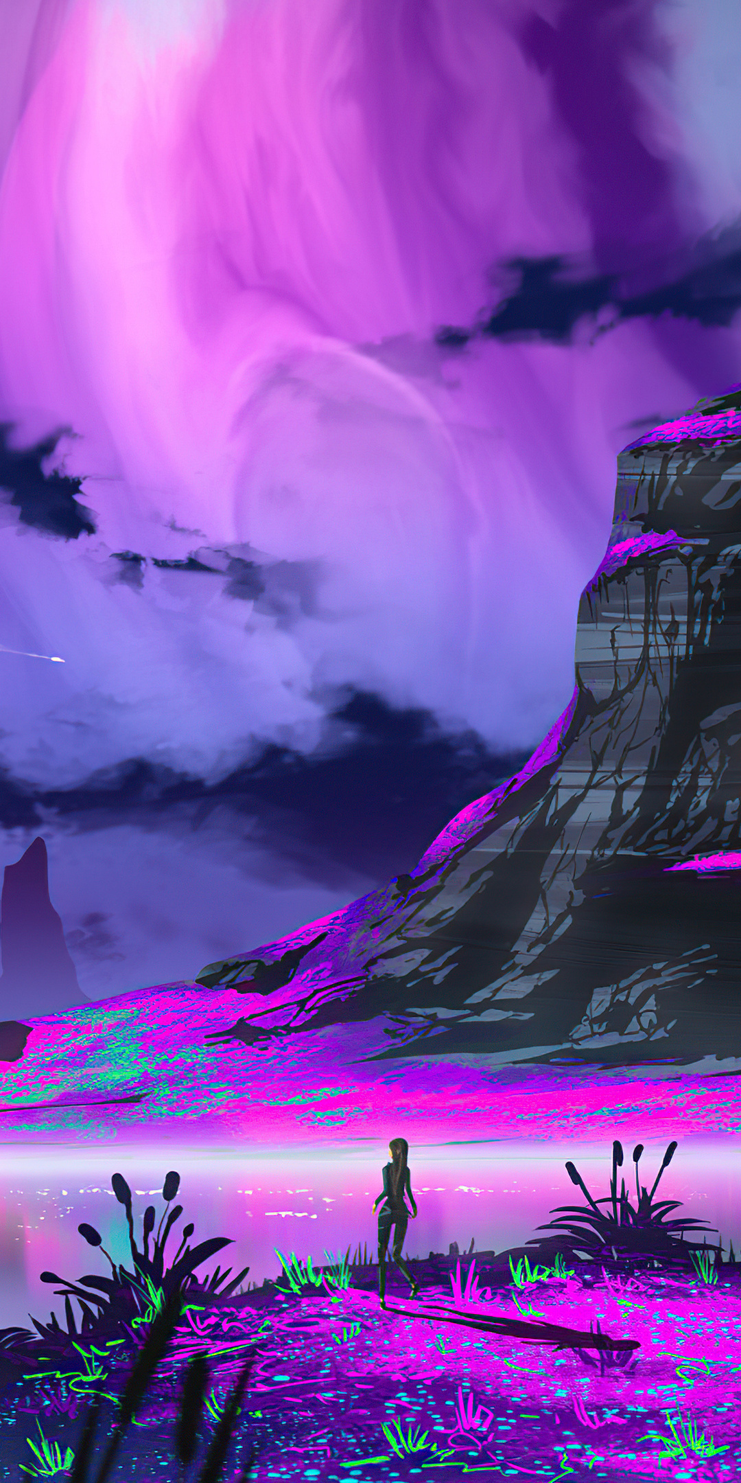 1080x2160 Purple Magic Land One Plus 5T,Honor 7x,Honor view 10,Lg Q6 ...