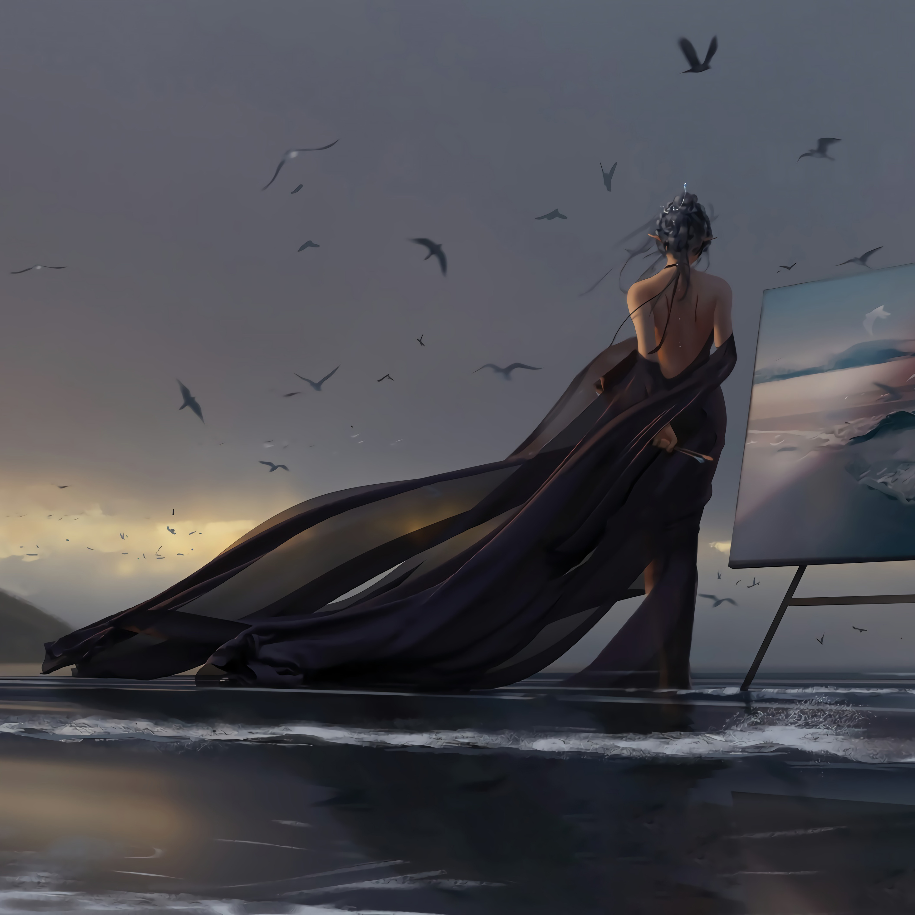 2932x2932 Queen Fengling Painting Nature 10k Ipad Pro Retina Display ...