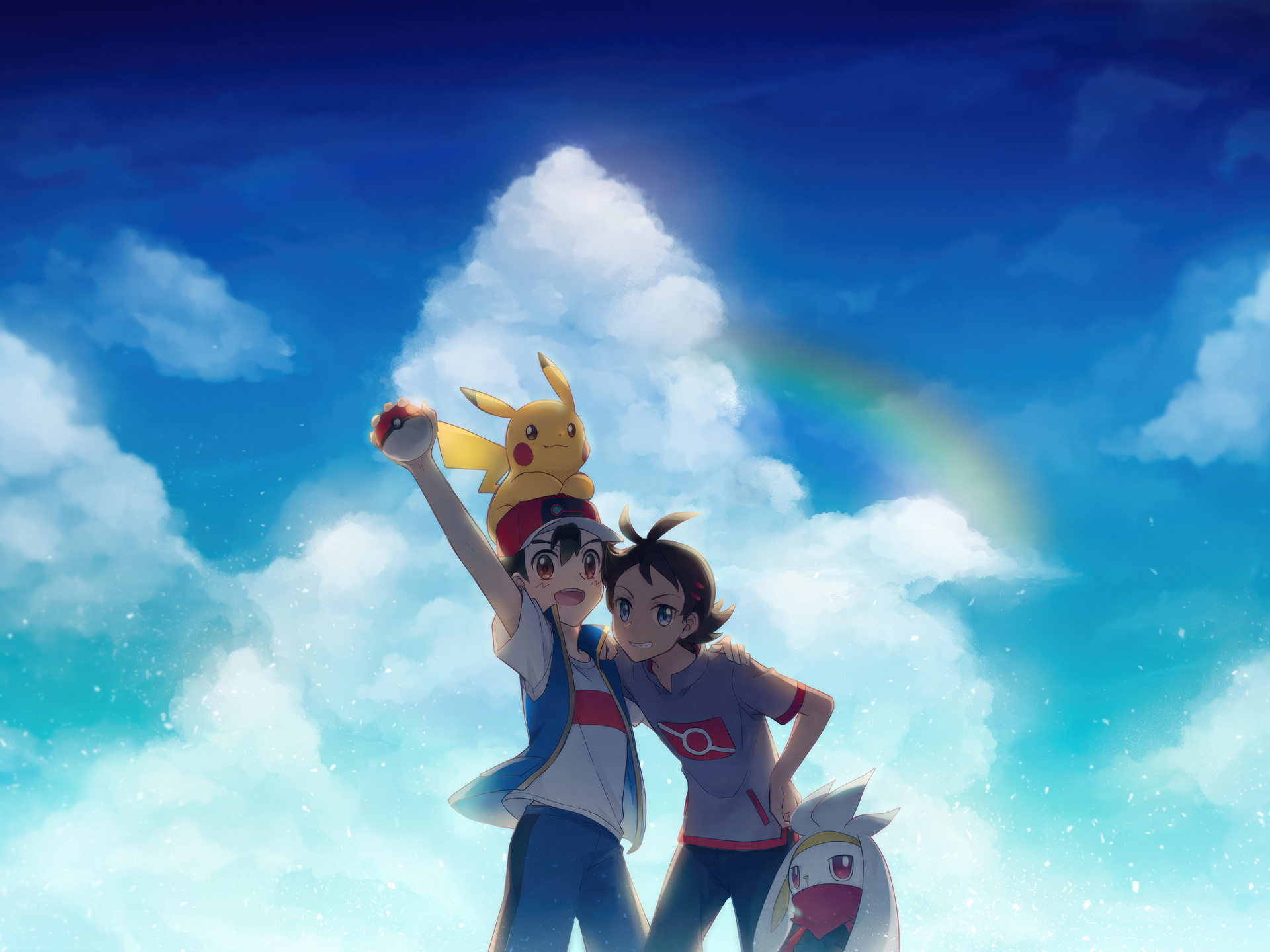 1920x1440 Raboot Ash Ketchum And Goh Pokemon 1920x1440 Resolution HD 4k ...