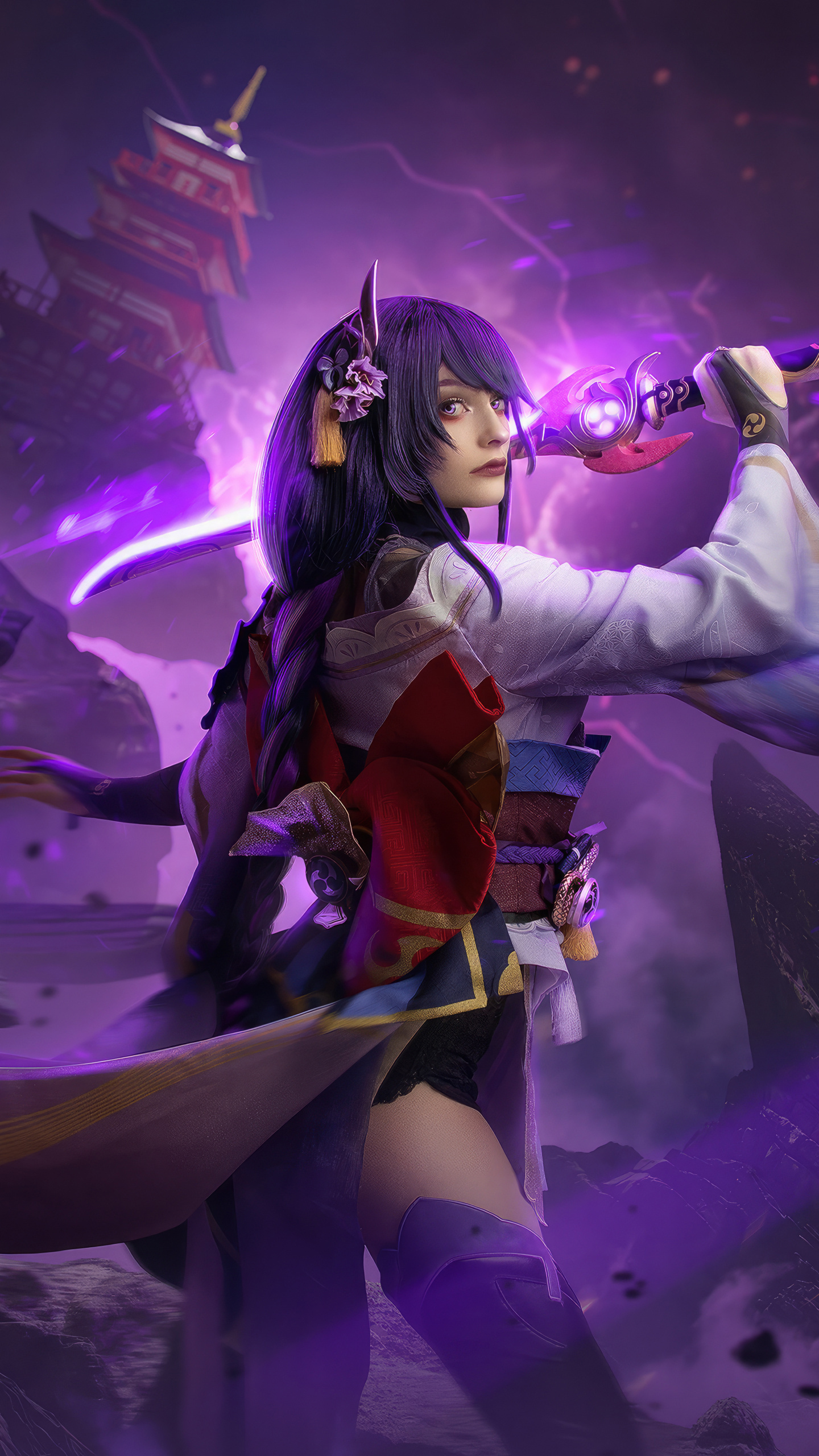 1440x2560 Raiden Shogun Torn To Oblivion 4k Samsung Galaxy S6,S7 ...