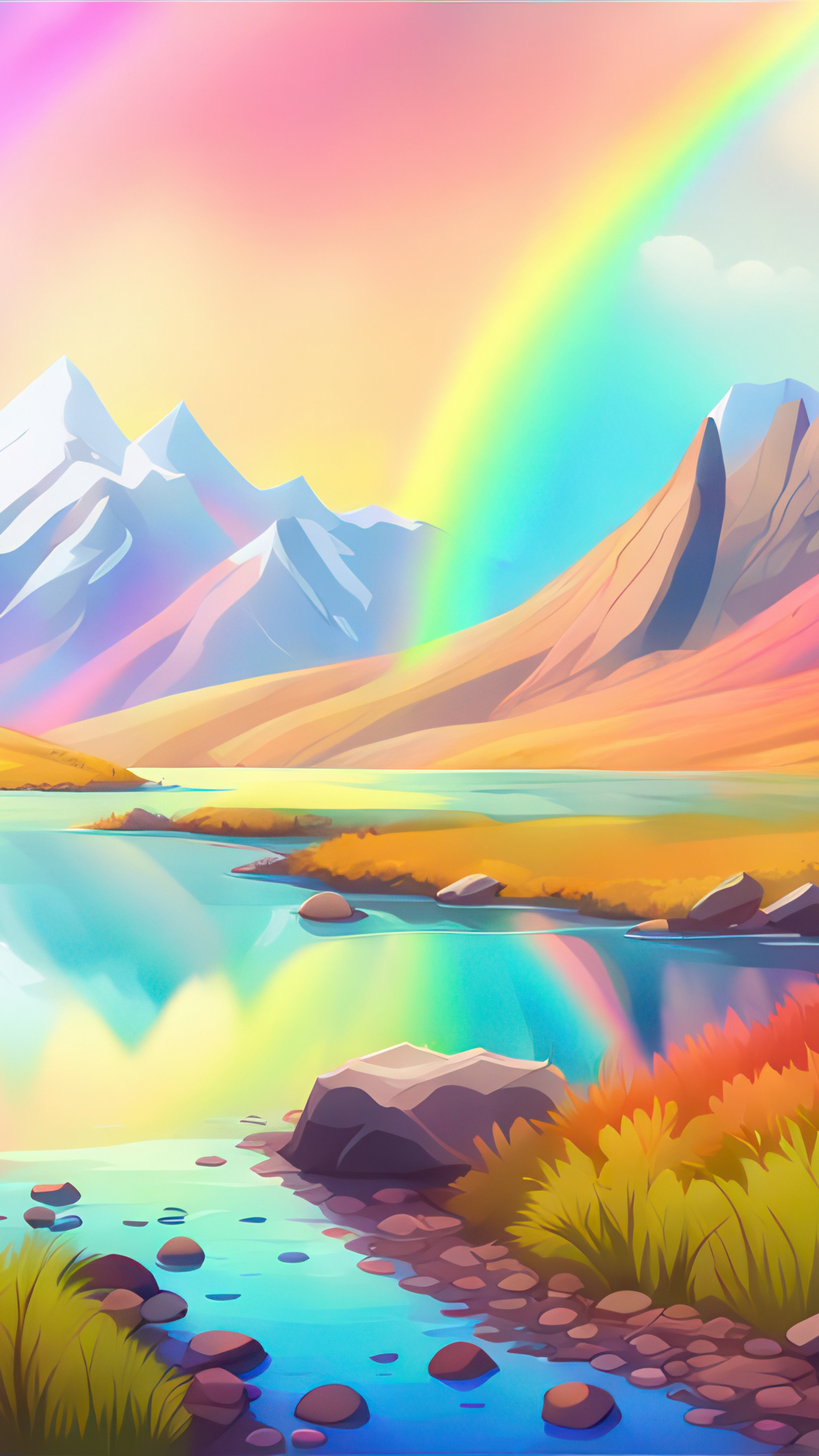 2160x3840 Rainbow Ridge Aurora Canyon Sony Xperia X,XZ,Z5 Premium ,HD ...