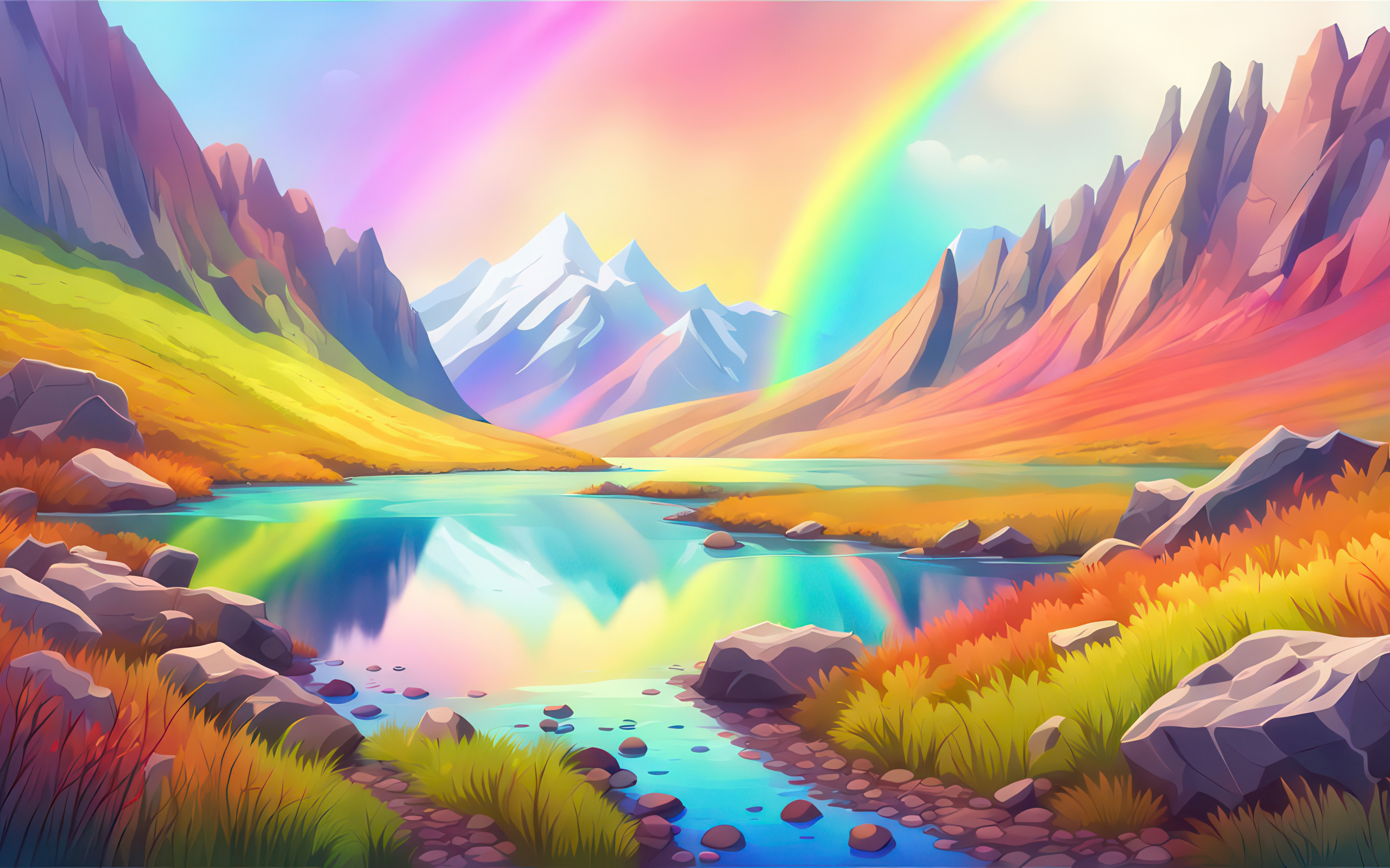 2560x1600 Rainbow Ridge Aurora Canyon Wallpaper,2560x1600 Resolution HD ...
